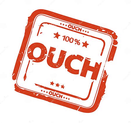 Ouch stamp stock vector. Illustration of text, isolated - 14404020