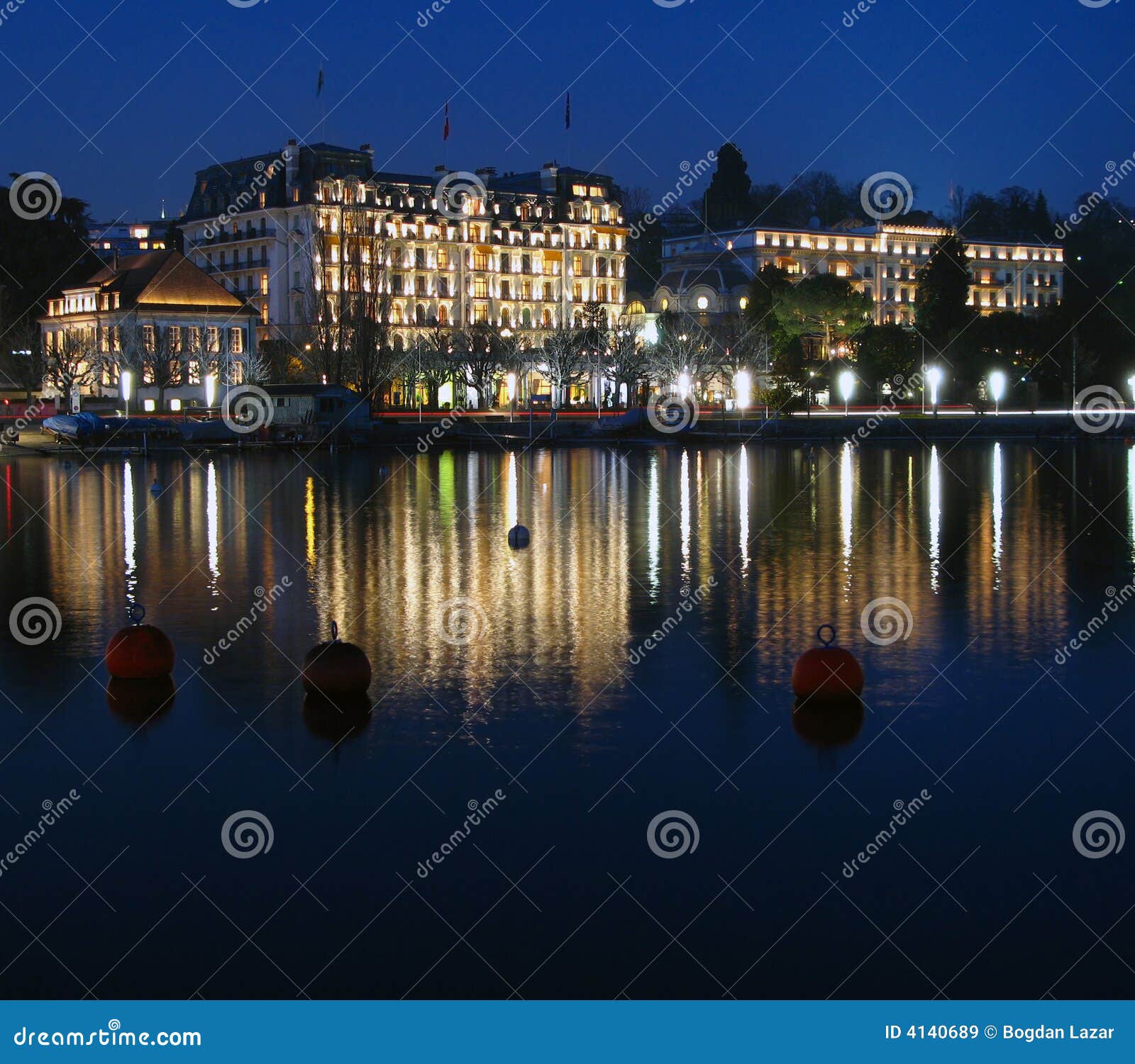 Ouchy Lakeshore, Lausanne, Switzerland Stock Image - Image of lake ...