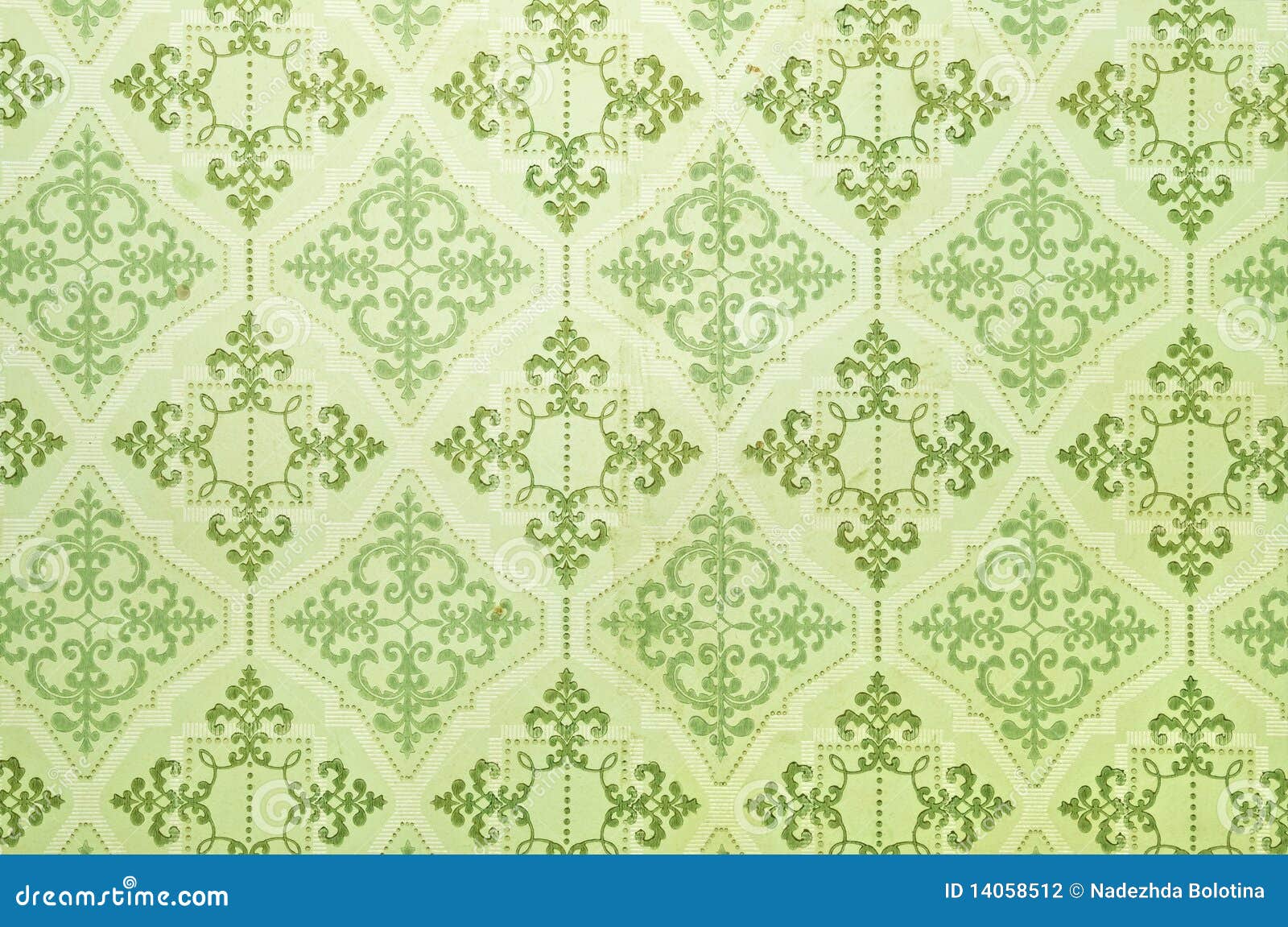 Oud behang stock foto. Image of groen, gebleekt, herhaling - 14058512