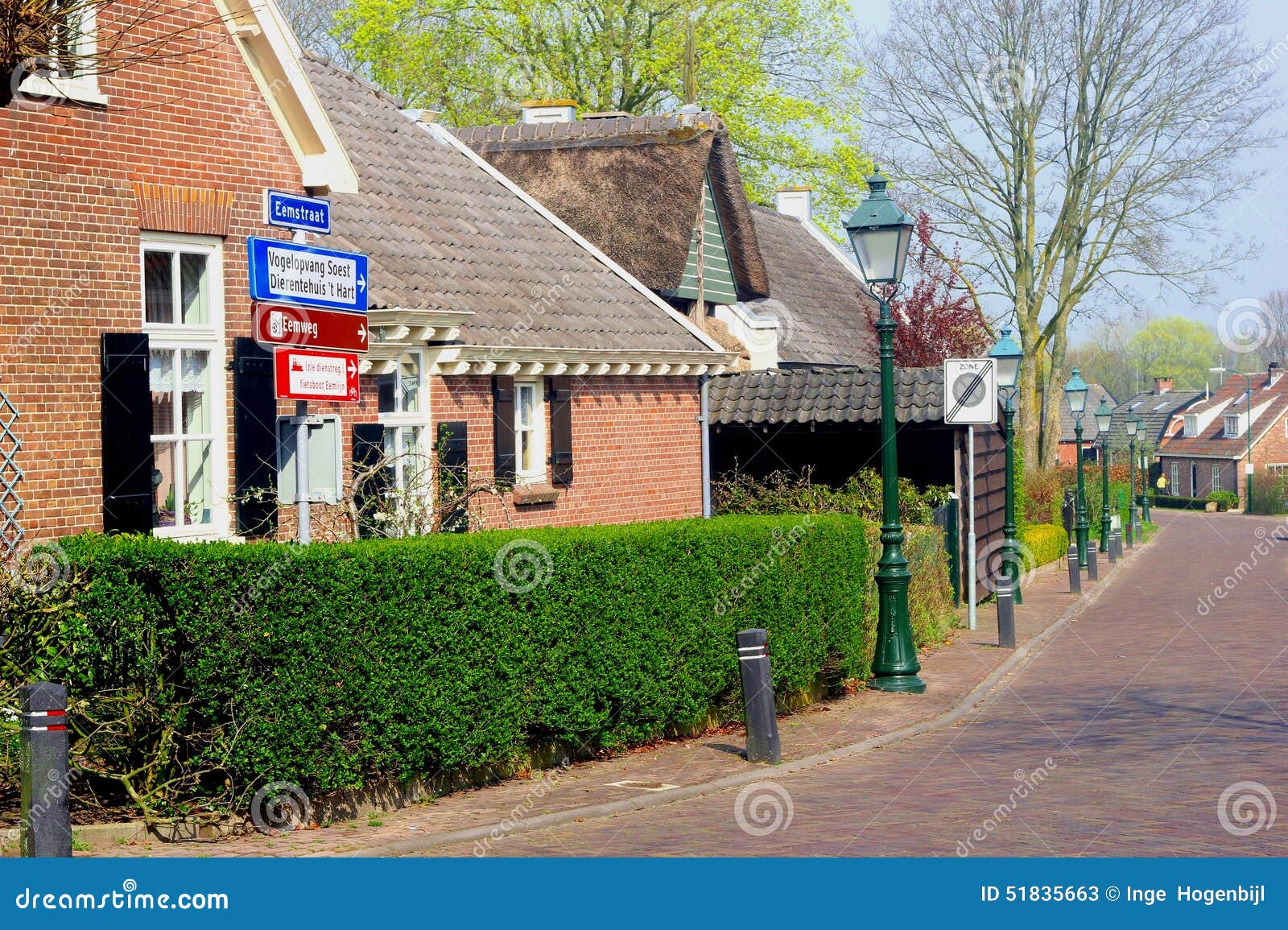 Oud District (Kerkebuurt) in Soest, Nederland Stock Afbeelding - Image ...