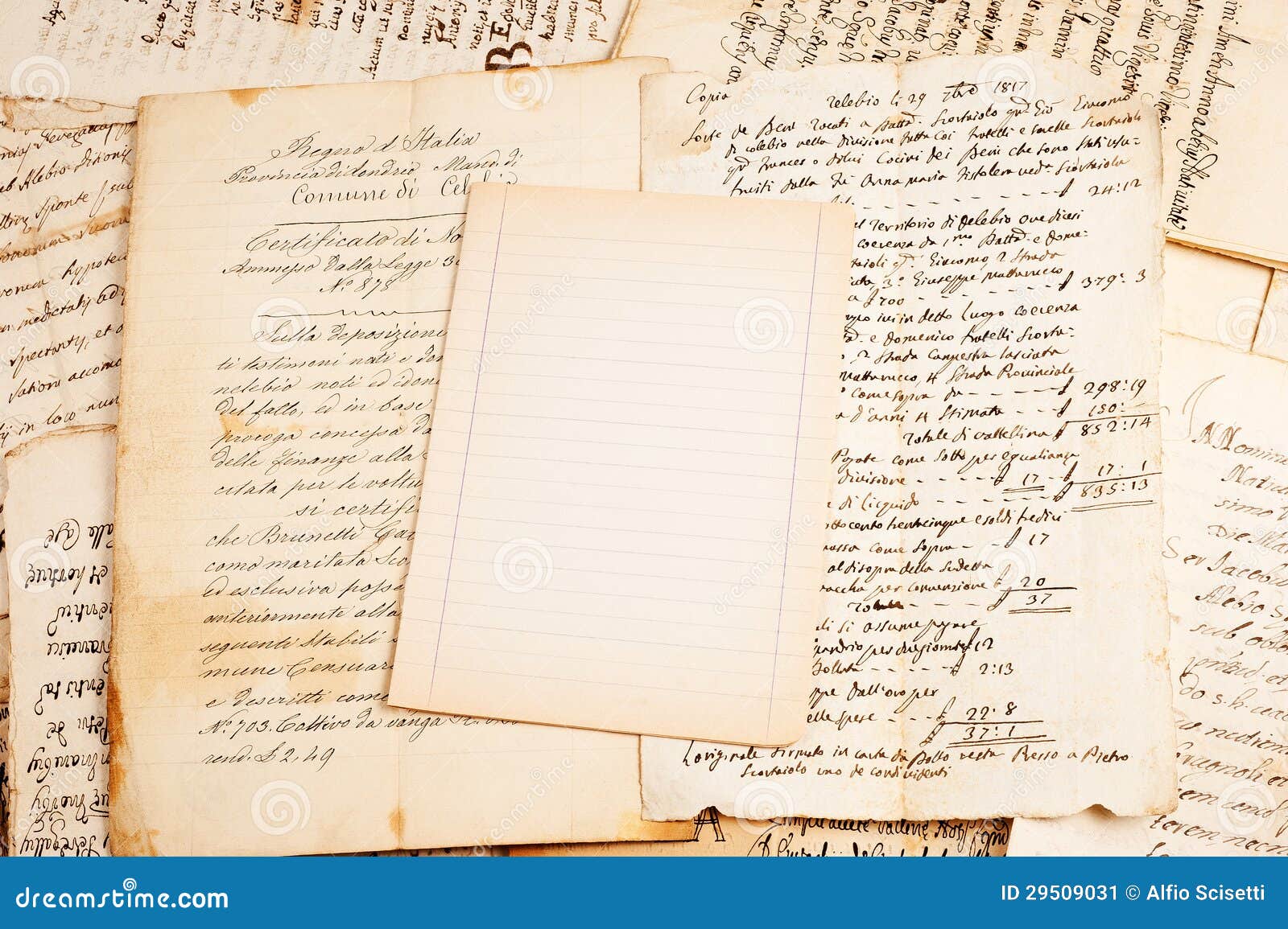 Oud document blad stock afbeelding. Image of beschadigd - 29509031