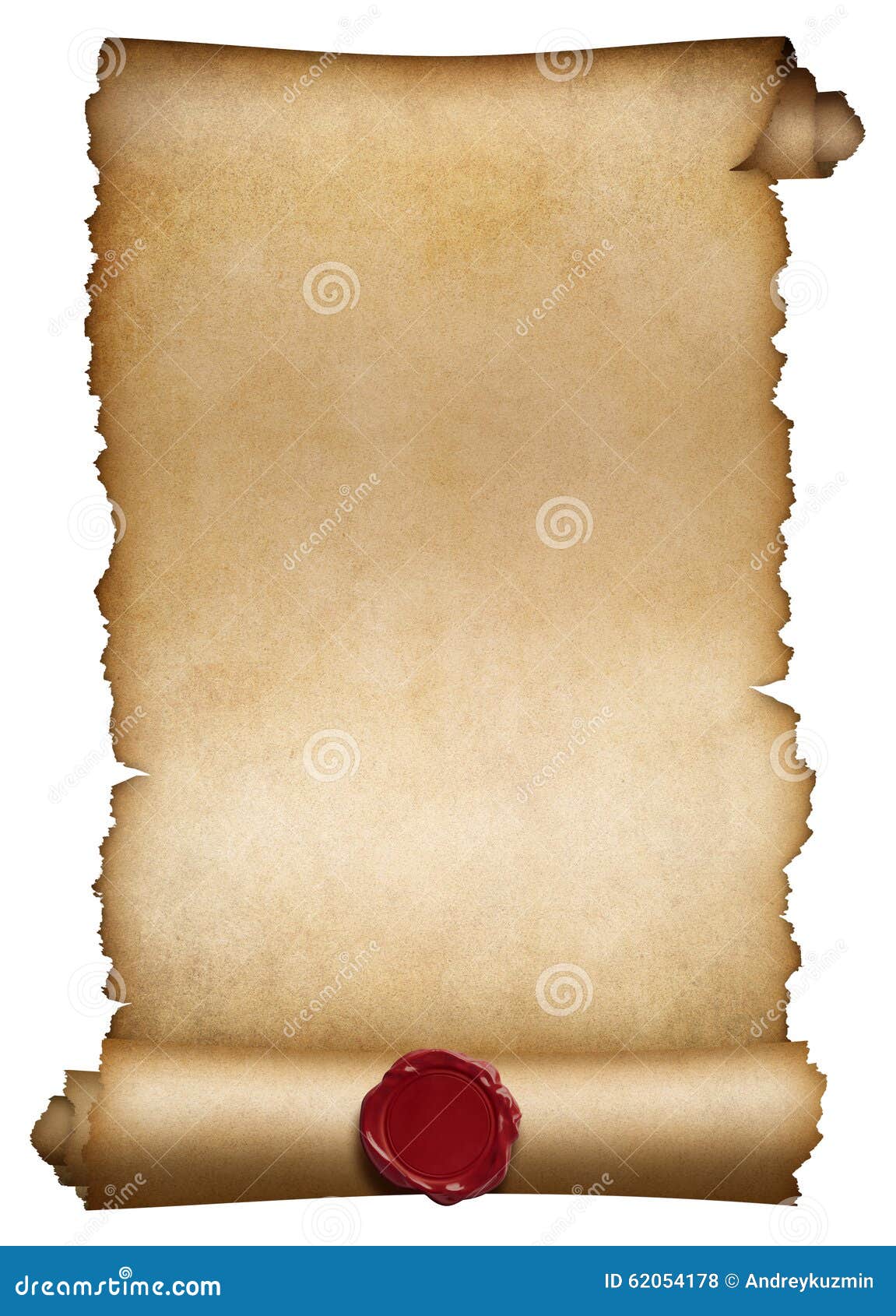 Oud Document Broodje of Manuscript Met Wasverbinding Stock Foto - Image ...