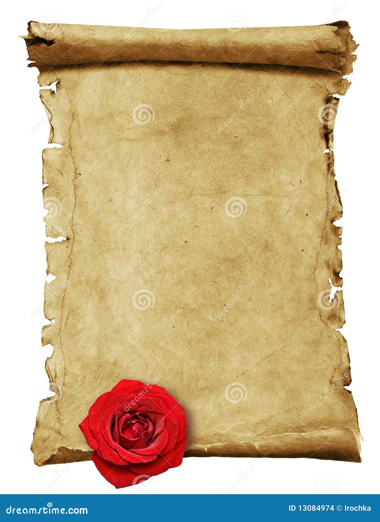 Oud document - rol stock foto. Image of grunge, leeftijd - 13084974