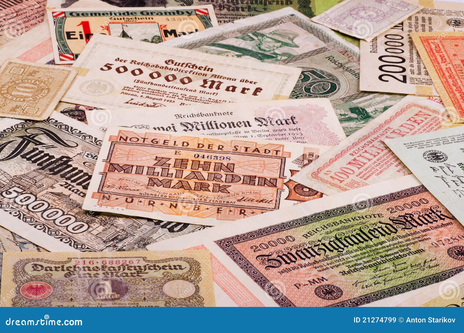 Oud Duits geld stock afbeelding. Image of economisch - 21274799