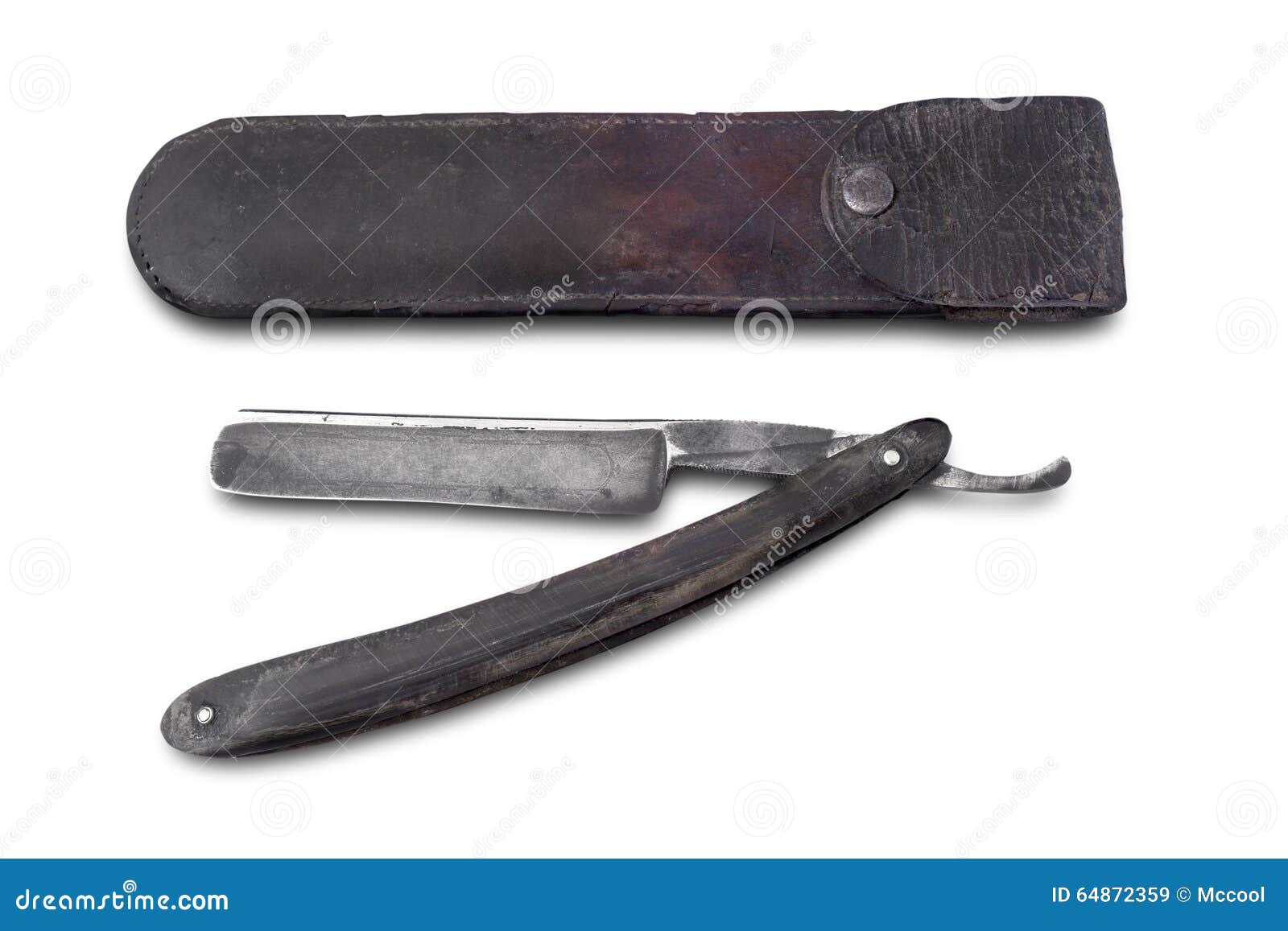 Oud Duits Scheermes Met Leergeval 1920 Stock Afbeelding - Image of ...