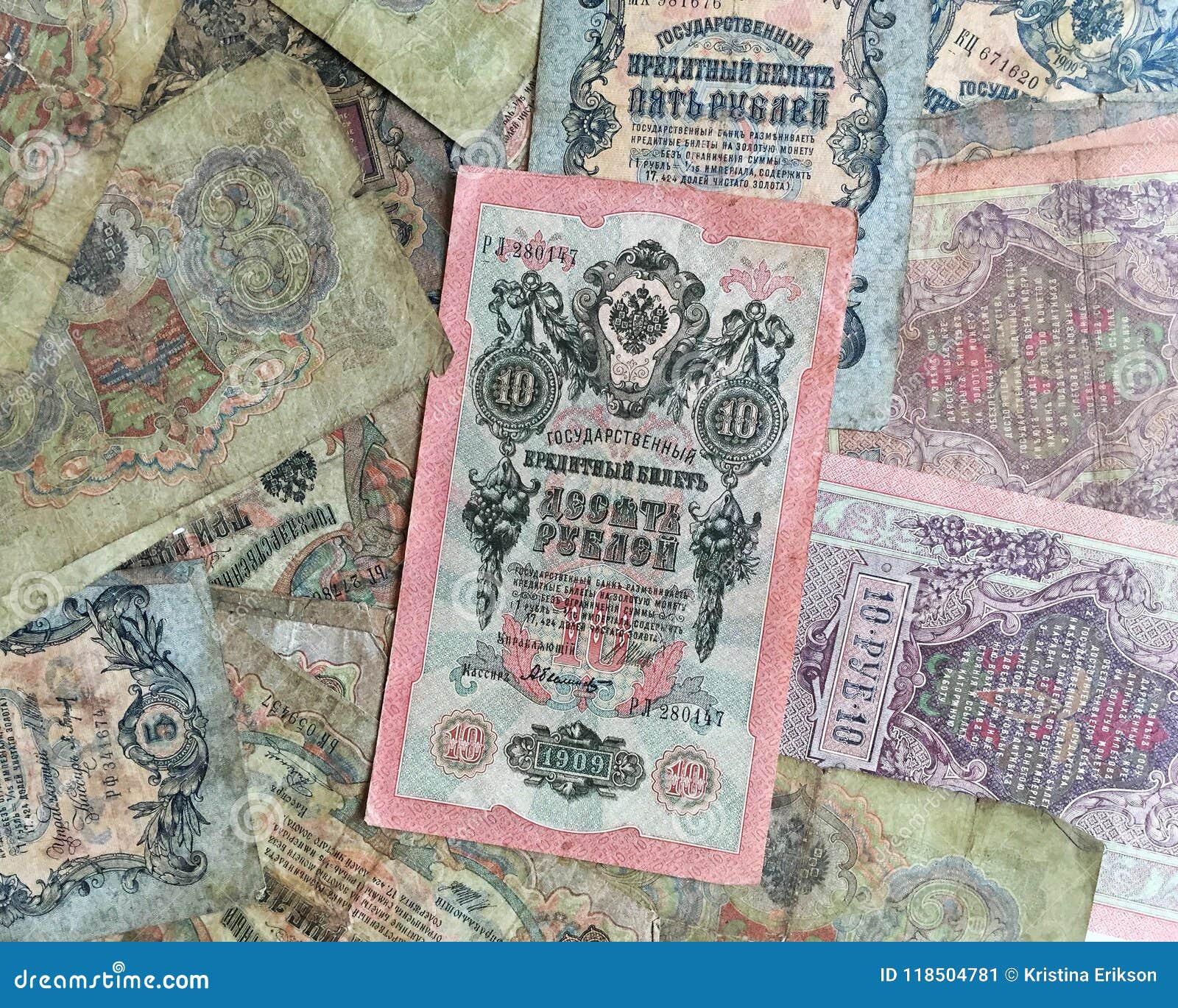 Oud Geld Van Het Russische Imperium Stock Afbeelding - Image of munt ...