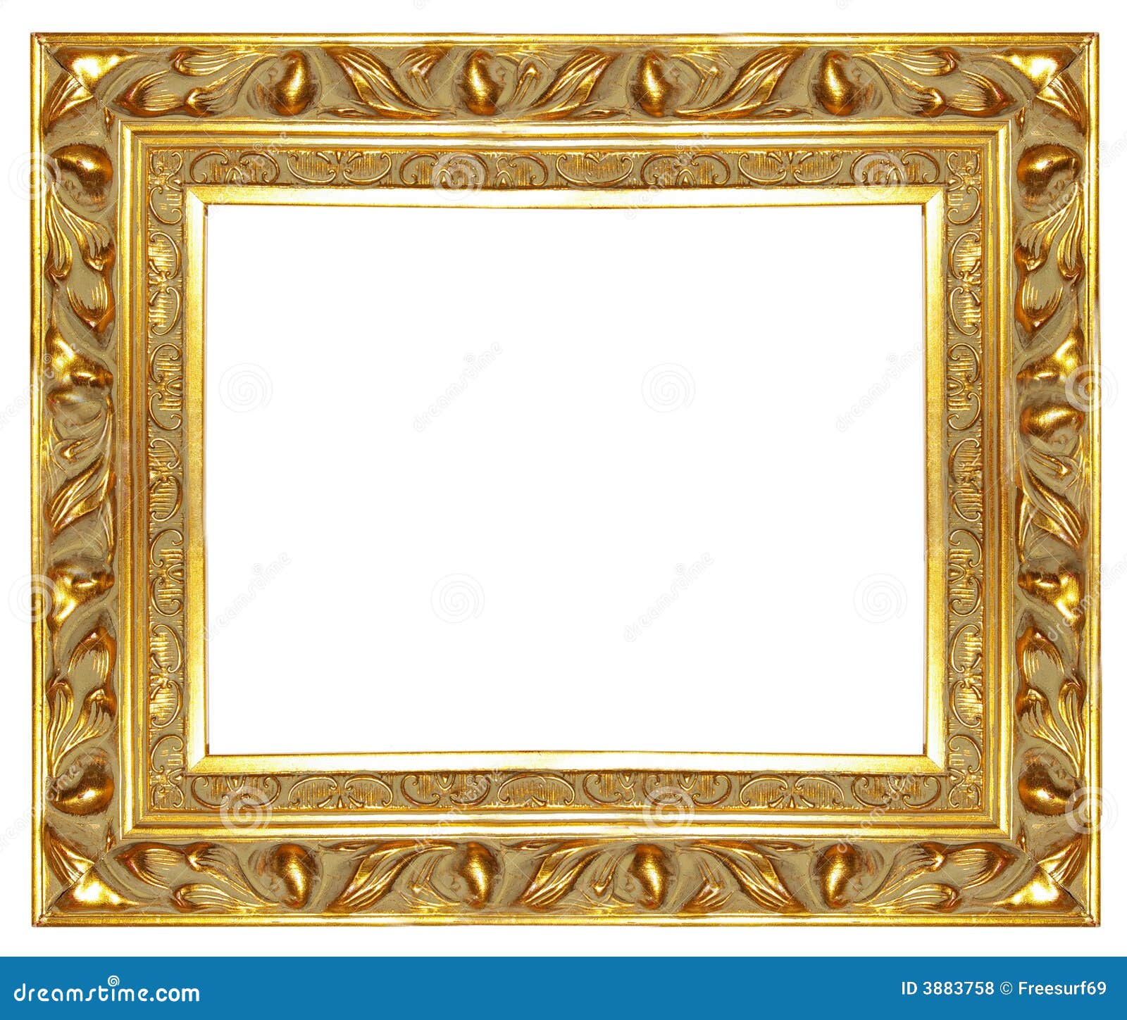 Oud gouden frame stock foto. Image of decoratie, ambacht - 3883758