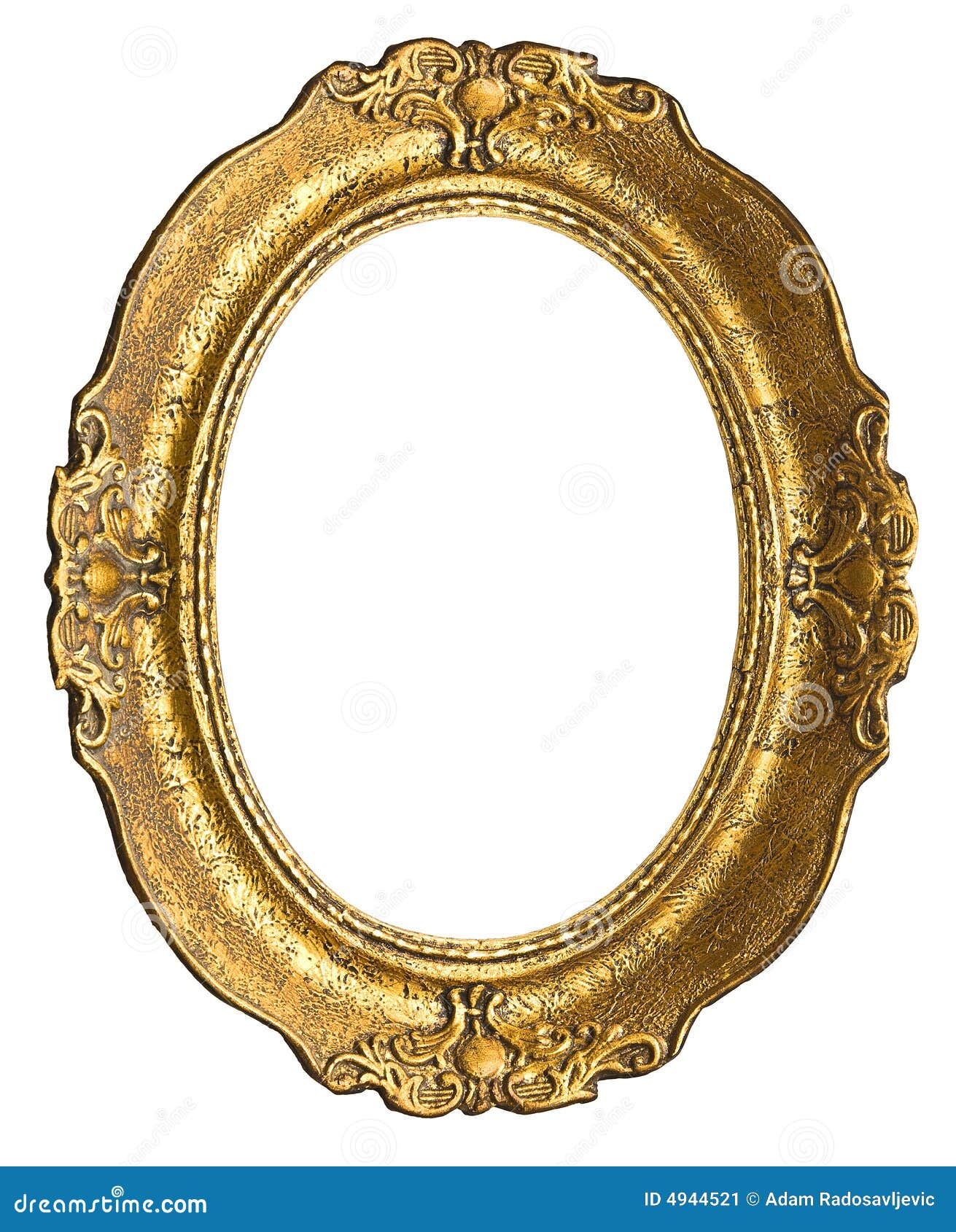 Oud Gouden Frame - Ovaal stock afbeelding. Image of niemand - 4944521
