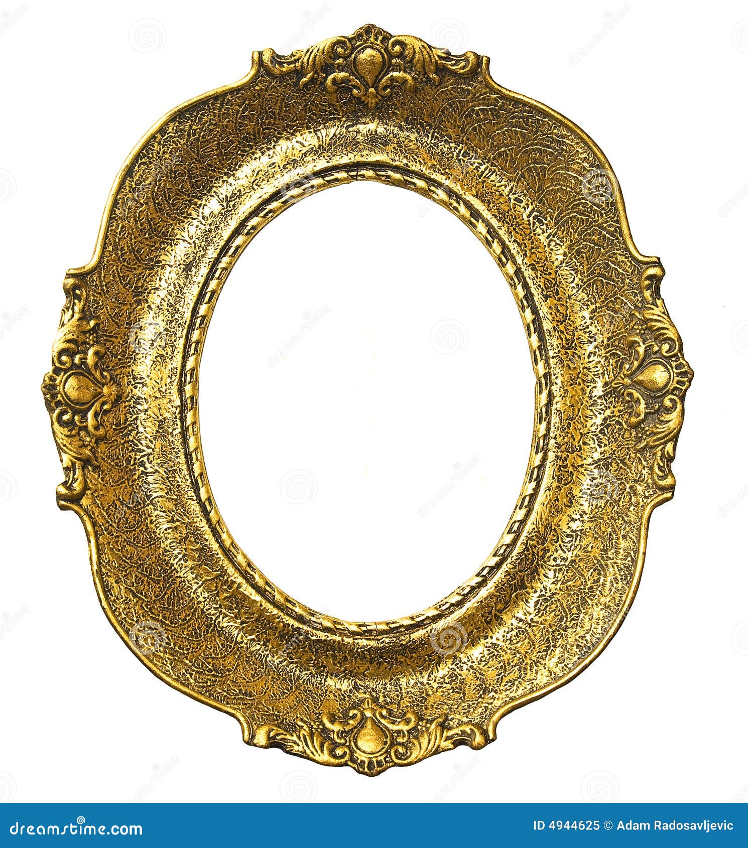 Oud Gouden Frame - Ovaal stock afbeelding. Image of album - 4944625