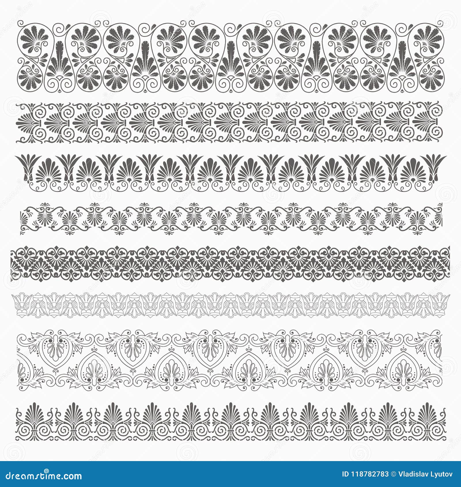 Oud Grieks patroon vector illustratie. Illustration of vorm - 118782783