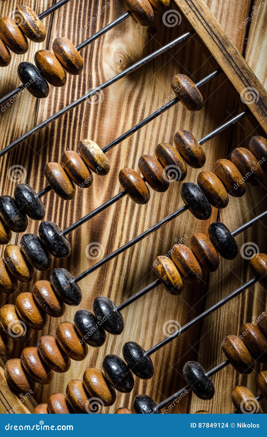 Oud houten telraam stock foto. Image of bruin, teken - 87849124