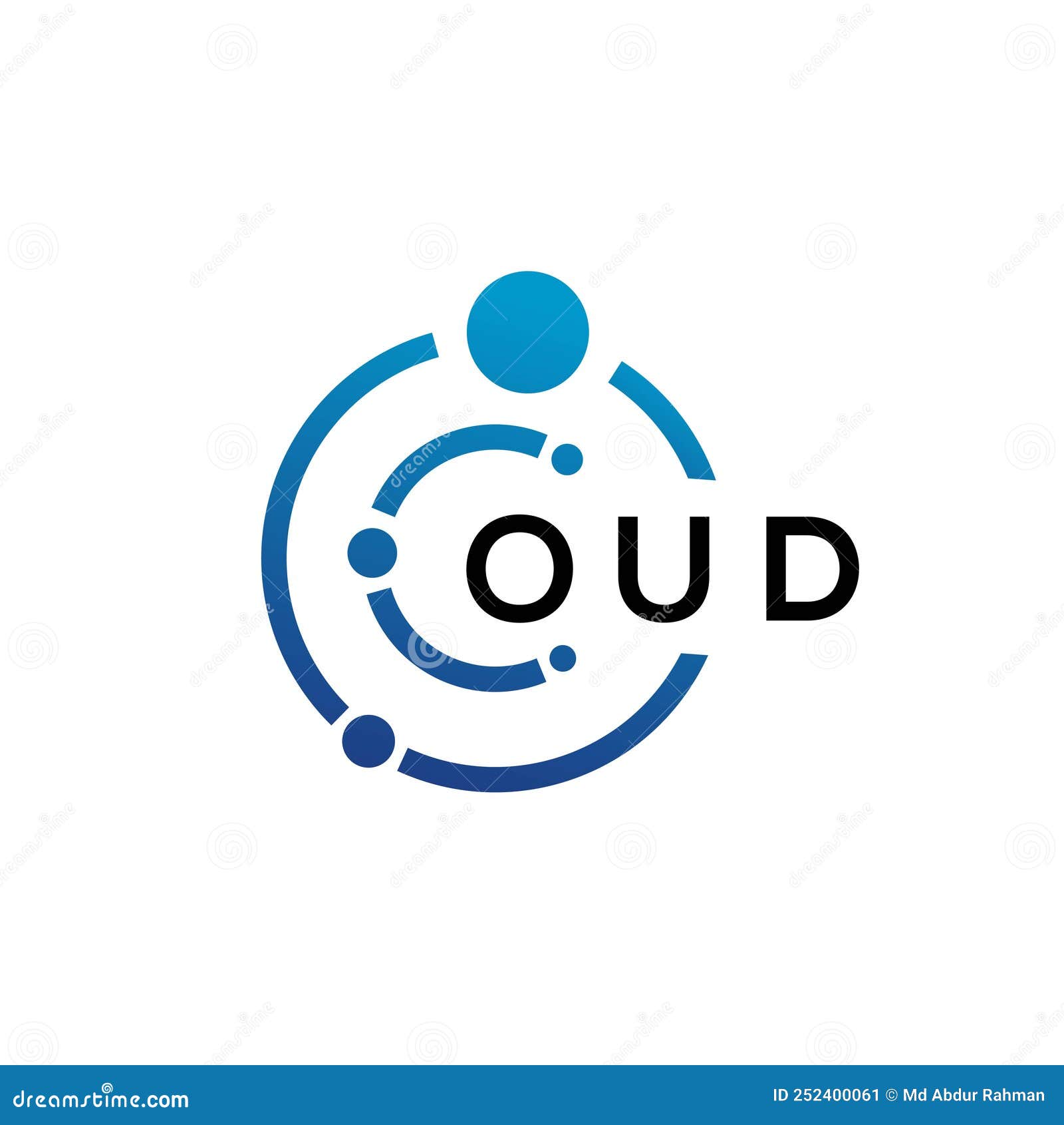 OUD Letter Technology Logo Design On White Background. OUD Creative ...