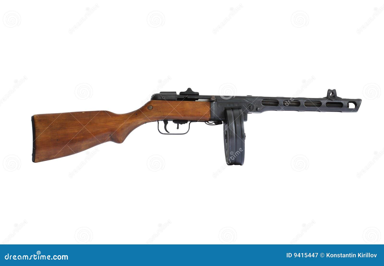Oud Machinegeweer stock afbeelding. Image of submachine - 9415447