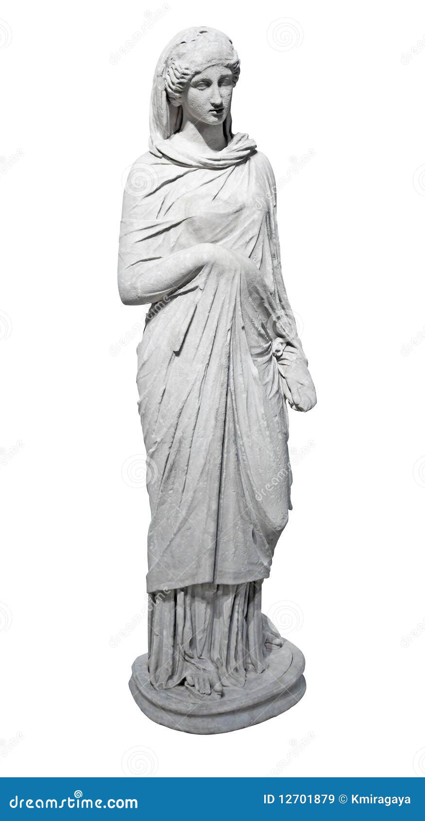 Oud Marmeren Standbeeld Van Een Jonge Vrouw Stock Afbeelding - Image of ...