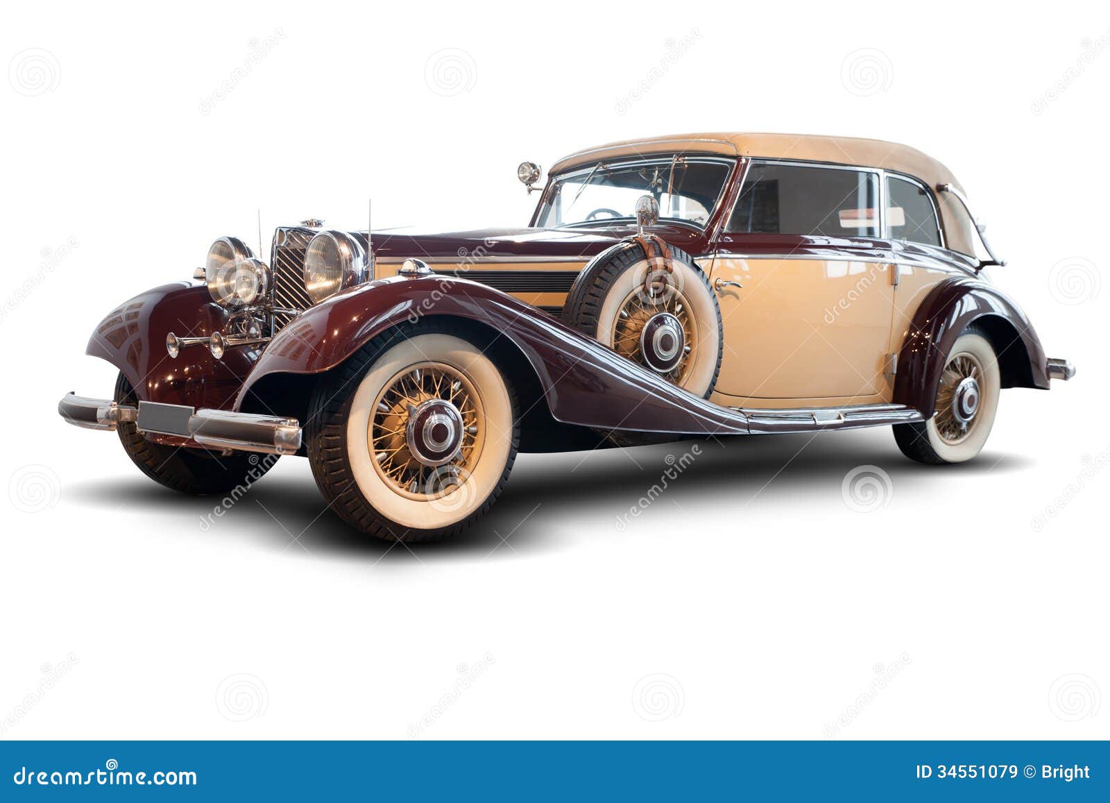 Oud Mercedes stock afbeelding. Image of wijnoogst, auto - 34551079