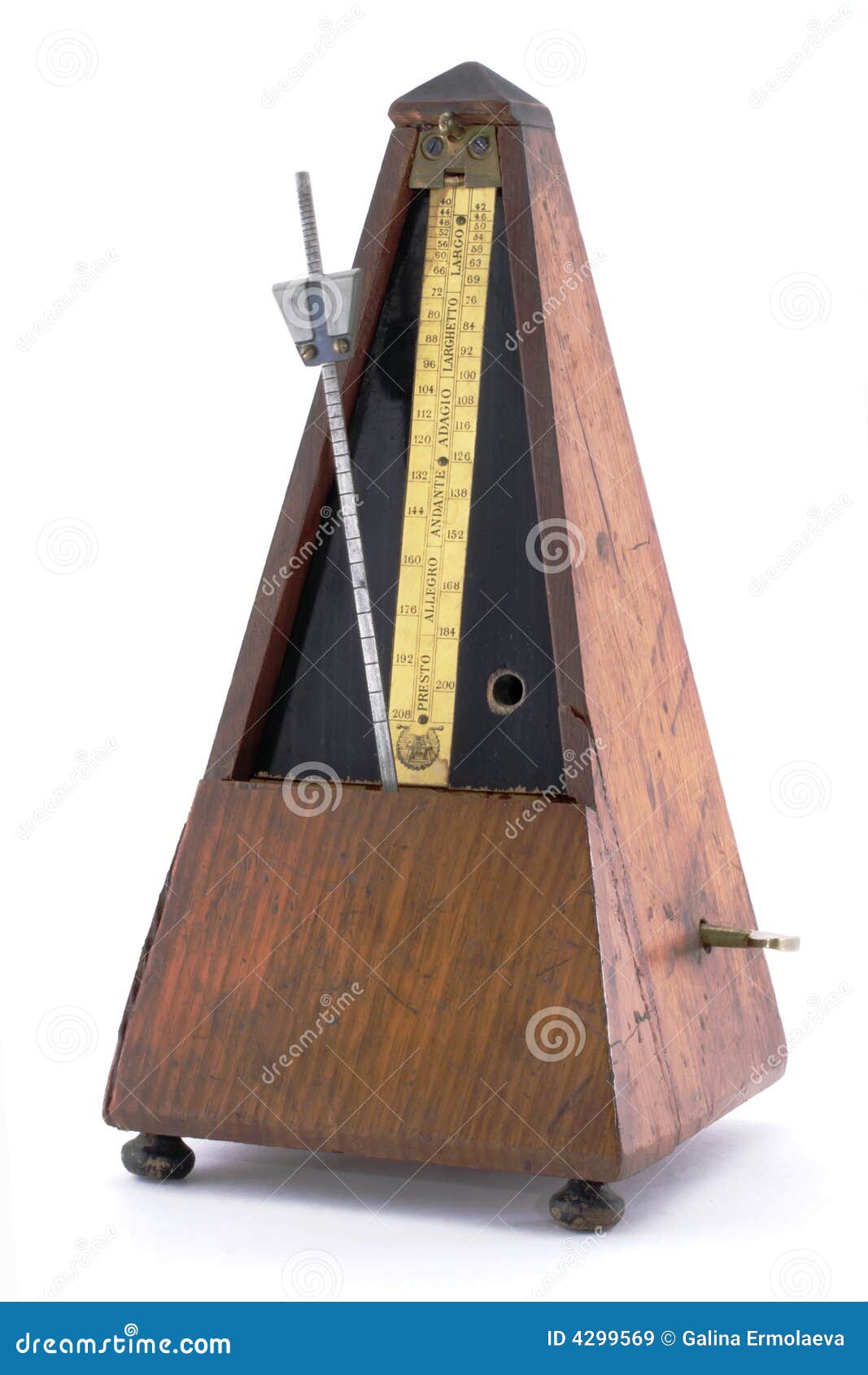 Oud metronoom stock afbeelding. Image of impuls, metronoom - 4299569