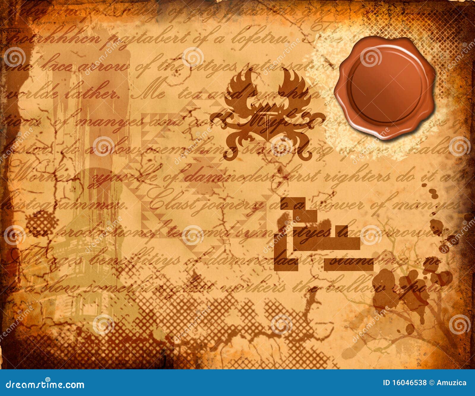 Oud perkament stock illustratie. Illustration of mandaat - 16046538