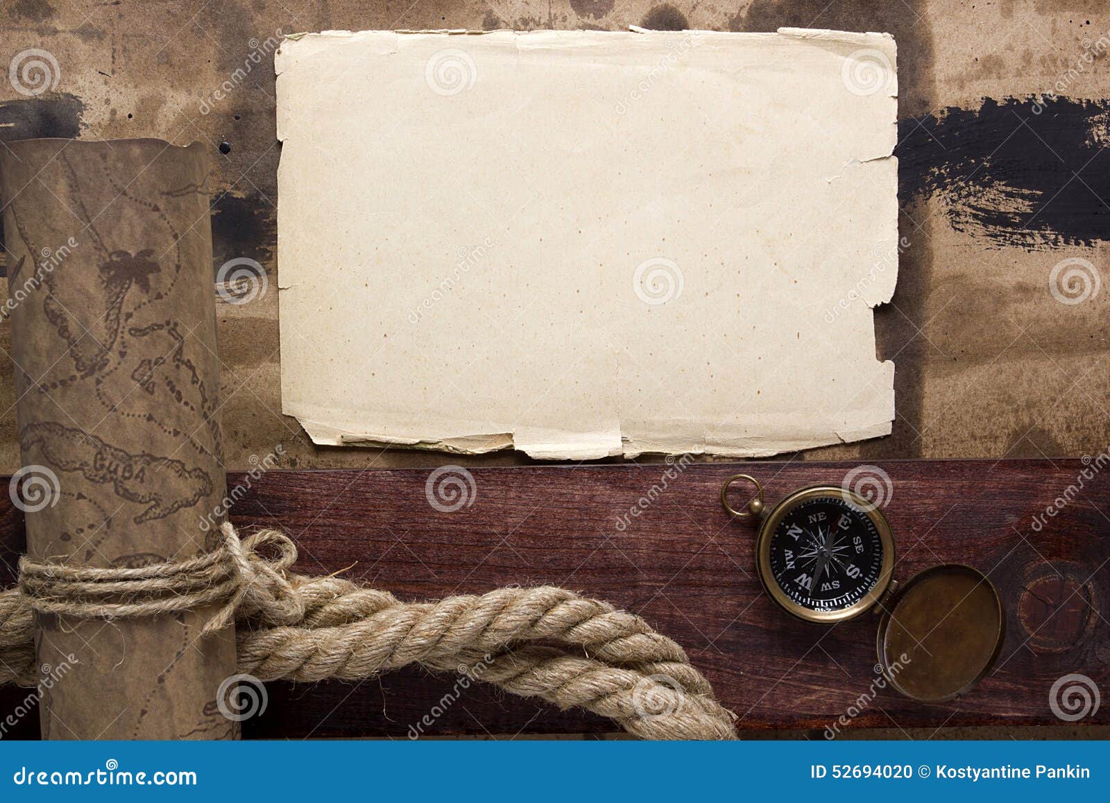 Oud Perkament Met Een Kaart Stock Foto - Image of manuscript, pagina ...