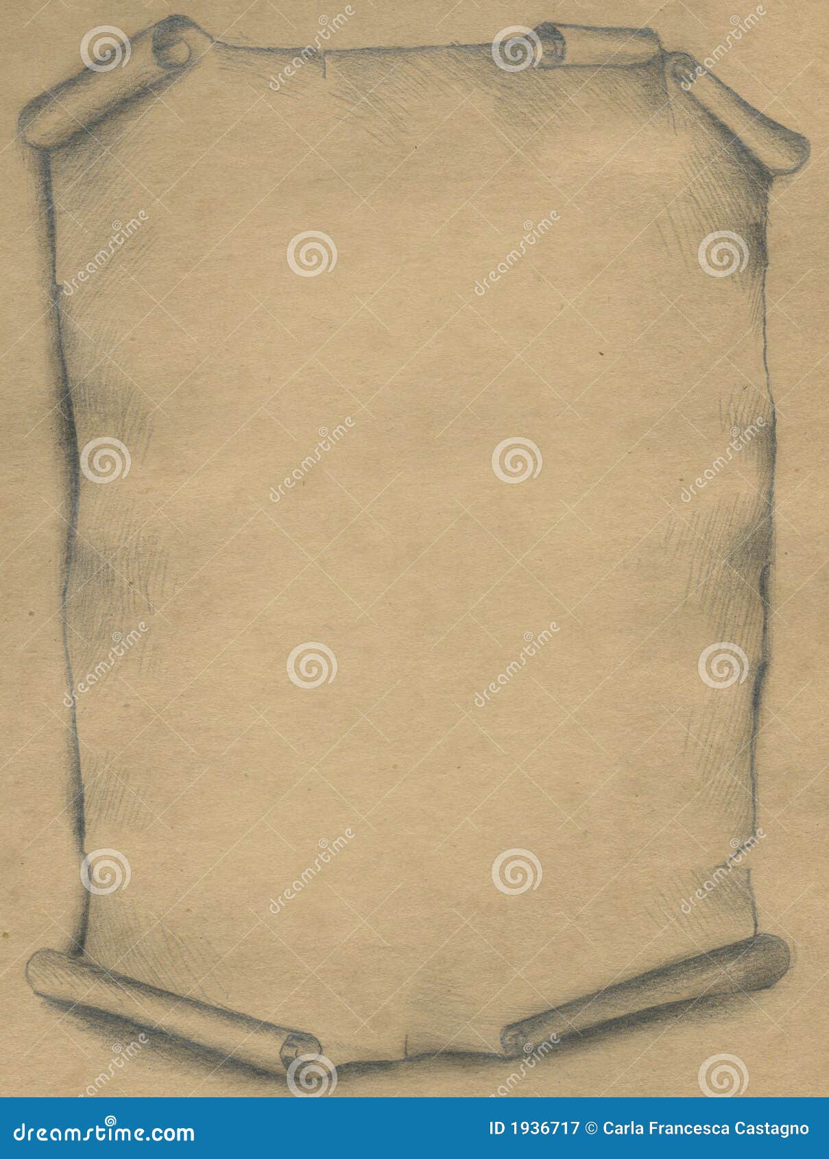 Oud perkament - potlood stock illustratie. Illustratie bestaande uit ...