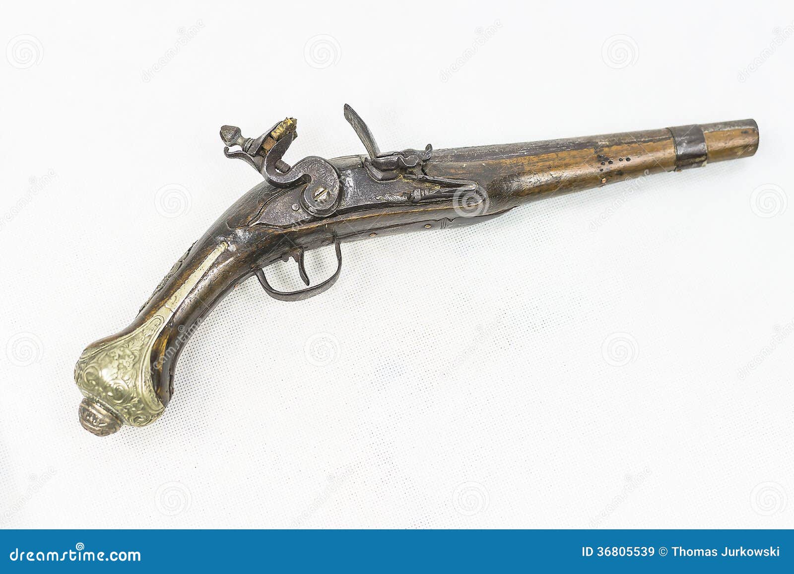 Oud pistool stock afbeelding. Image of mooi, patroon - 36805539