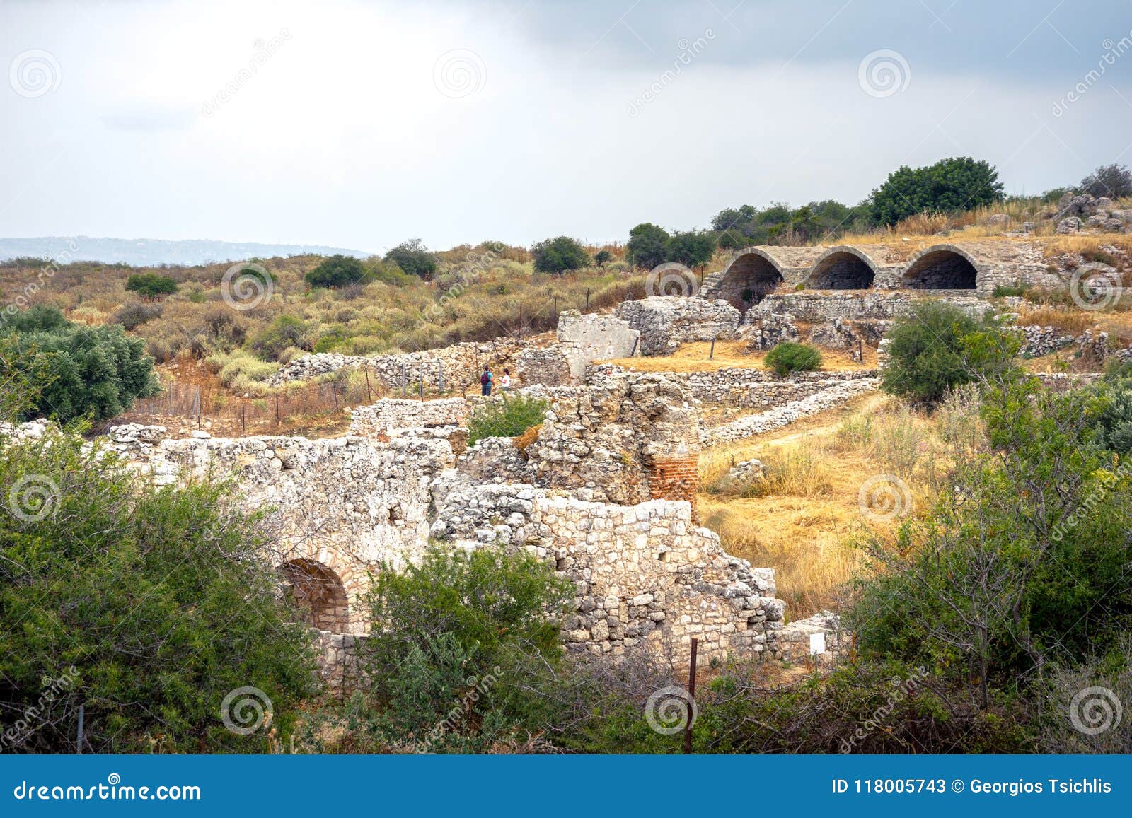 Oud, Roman Reservoir in Aptera, Chania in Het Eiland Van Kreta Stock ...