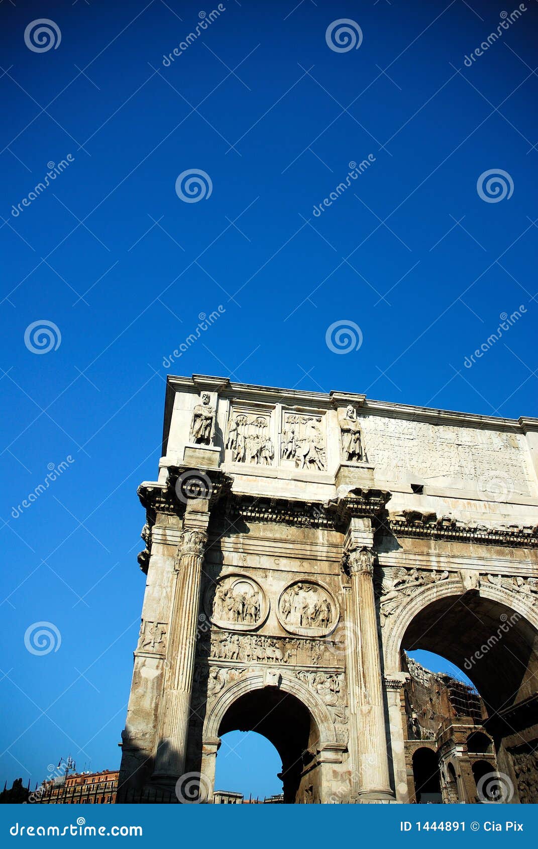 Oud Rome stock afbeelding. Image of forum, klassiek, koepel - 1444891
