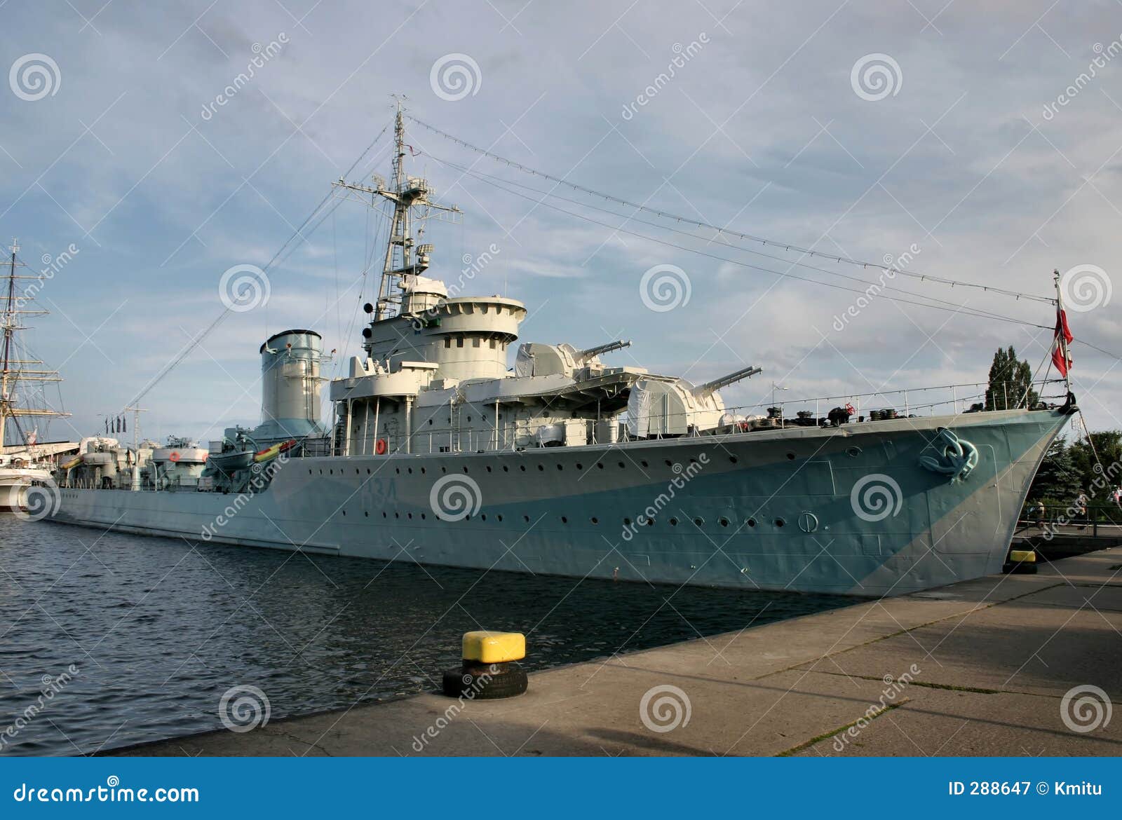 Oud slagschip stock afbeelding. Image of kanonnen, wacht - 288647
