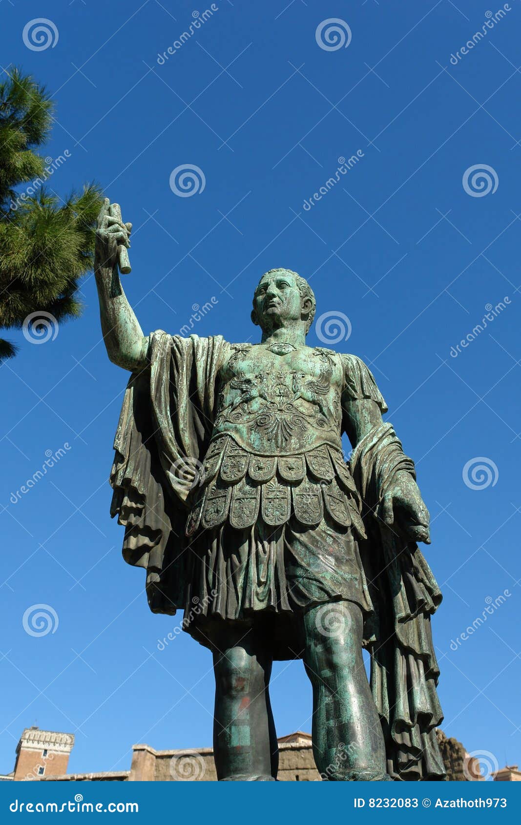 Oud Standbeeld in Rome Italië Stock Afbeelding - Image of romein ...