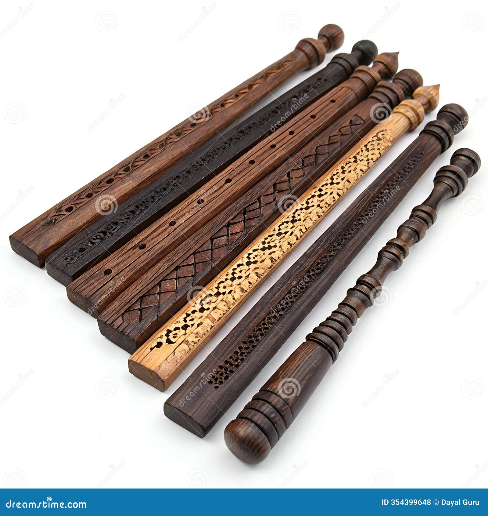 Oud Sticks Arabic Wood Isolated on White Background Stock Illustration ...