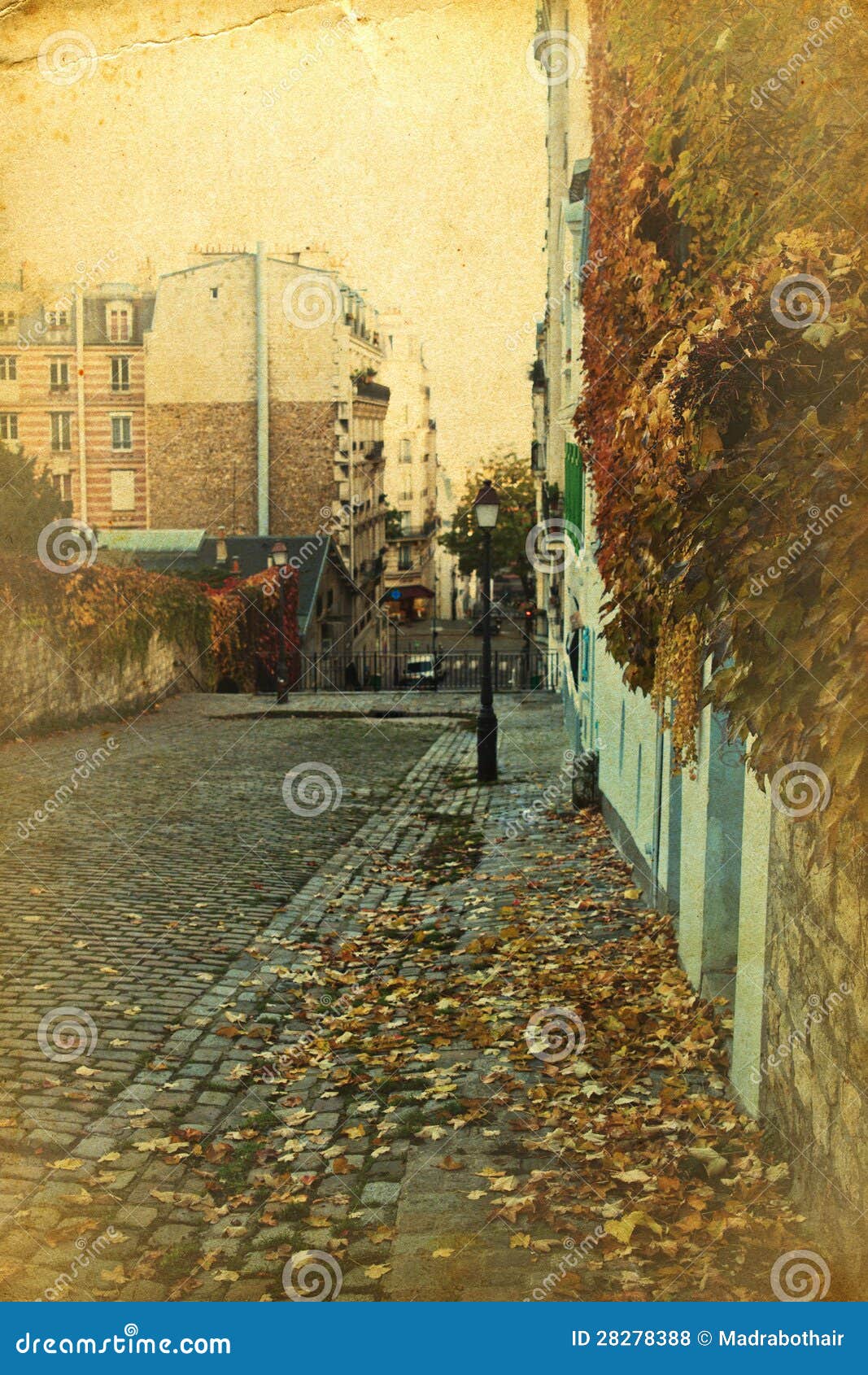 Oud Stijlbeeld Van Typisch Oud Parijs Stock Foto - Image of najaar ...