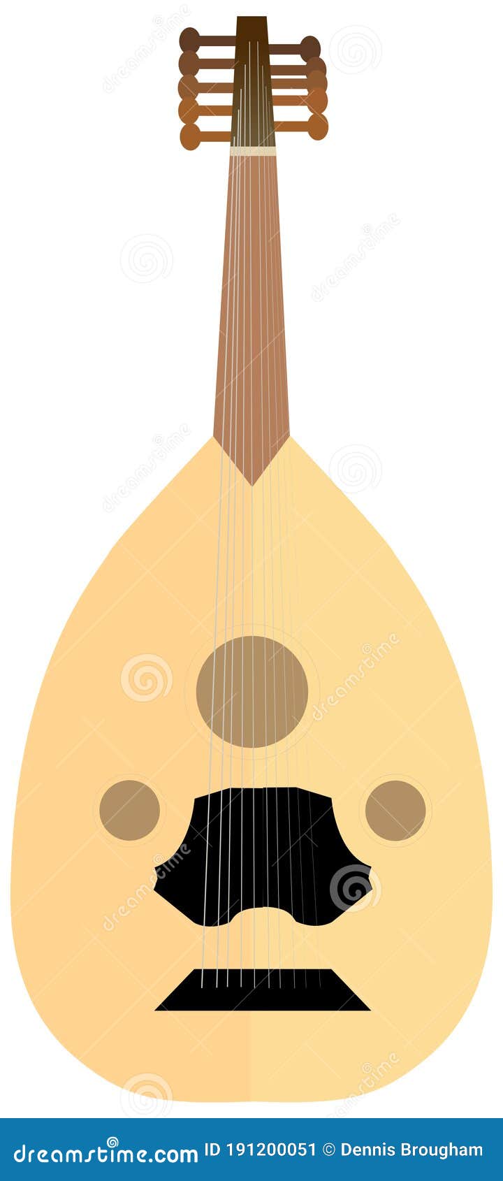 Oud stock vector. Illustration of music, orchestras - 191200051