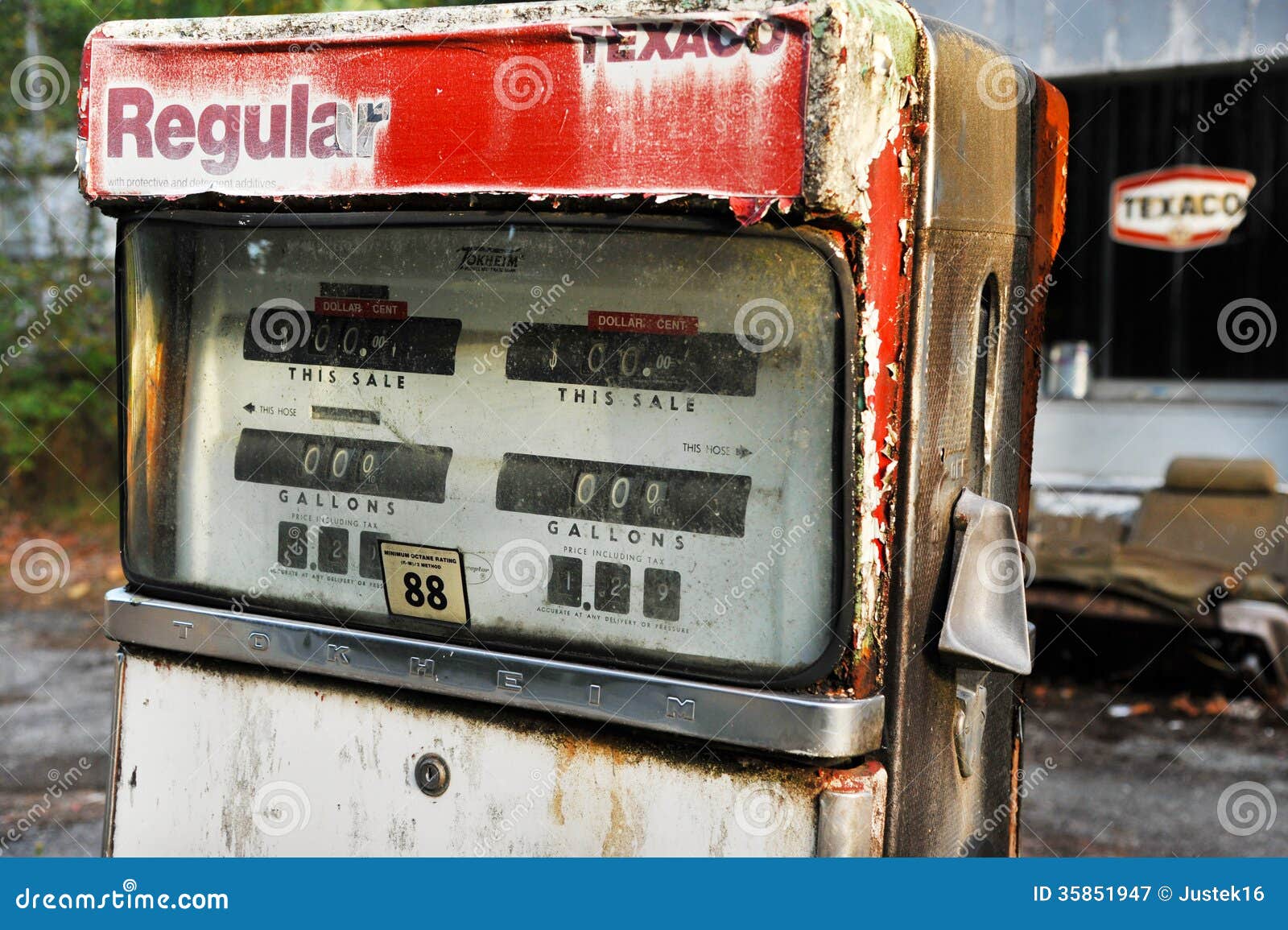 Oude Amerikaanse Benzinepomp Redactionele Fotografie - Image of ...