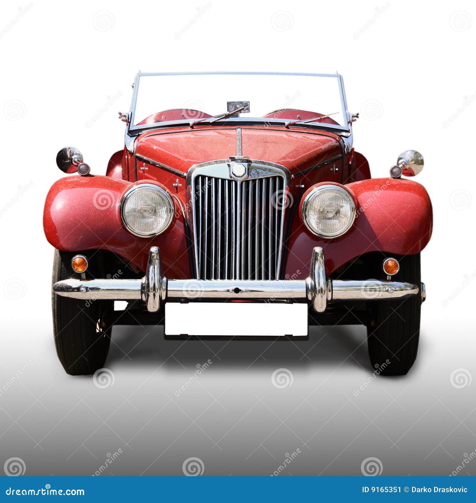 Oude antieke rode auto stock afbeelding. Image of antiquiteit - 9165351