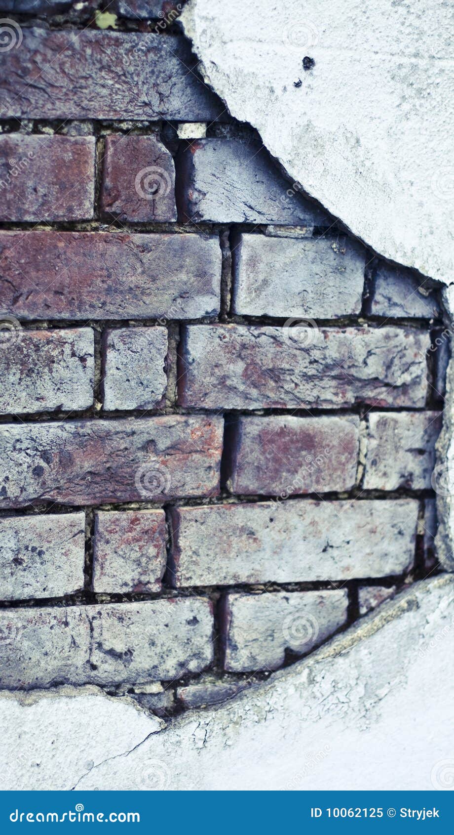 Oude Baksteen Gebroken Muur Stock Afbeelding - Image of afgebroken ...