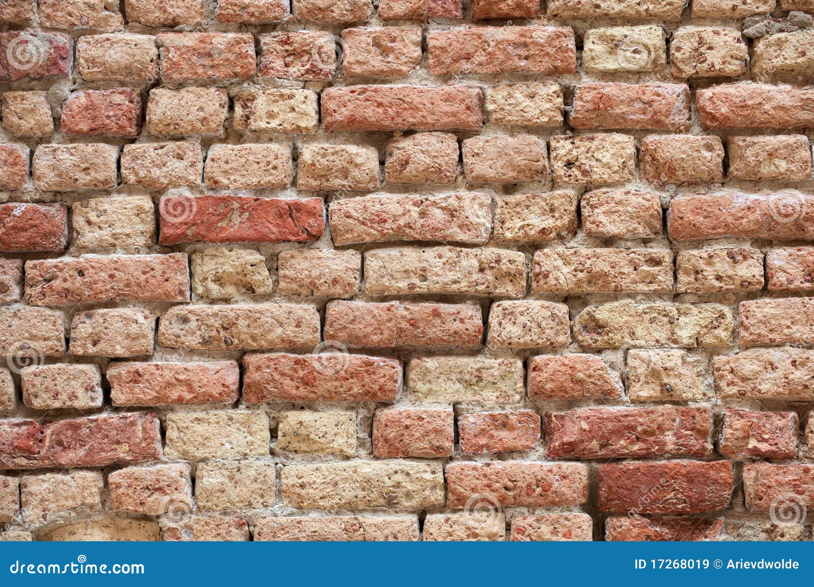 Oude baksteen-muur stock afbeelding. Image of bruin, steen - 17268019