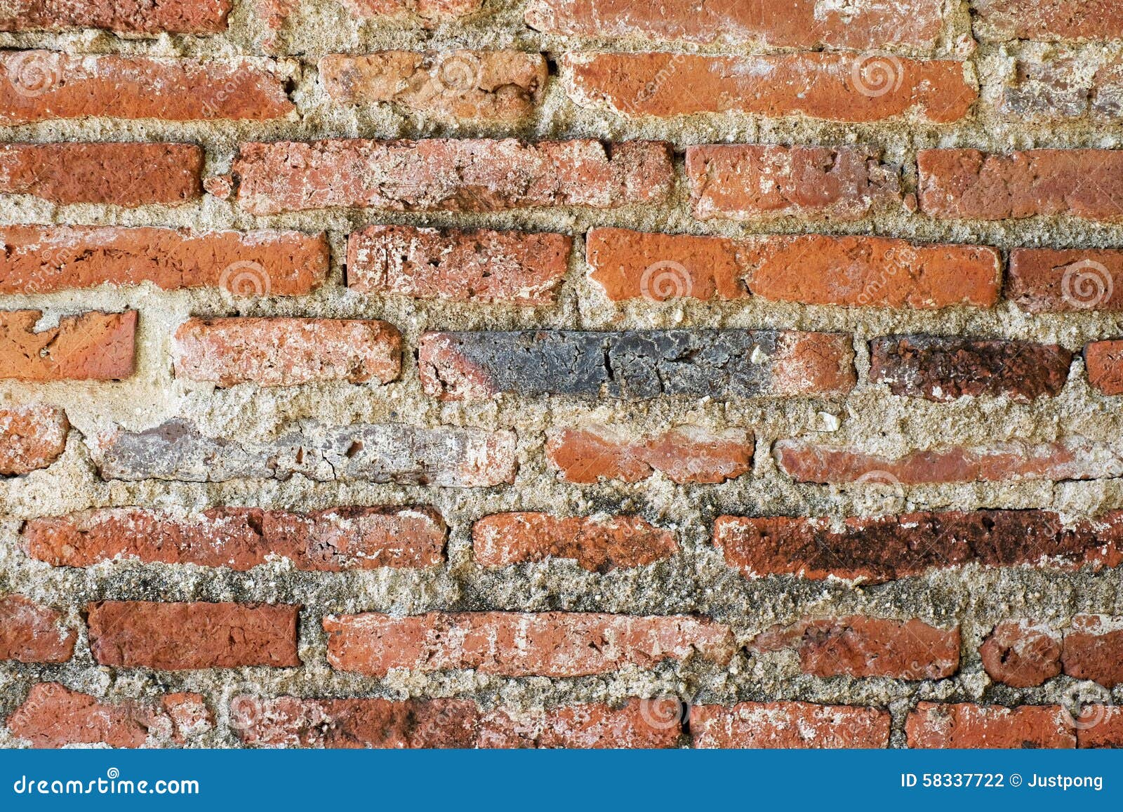 Oude Bakstenen muur stock foto. Image of versleten, fort - 58337722