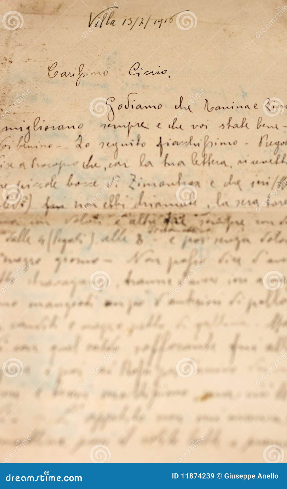 Oude brief stock afbeelding. Image of handgemaakt, samenvatting - 11874239