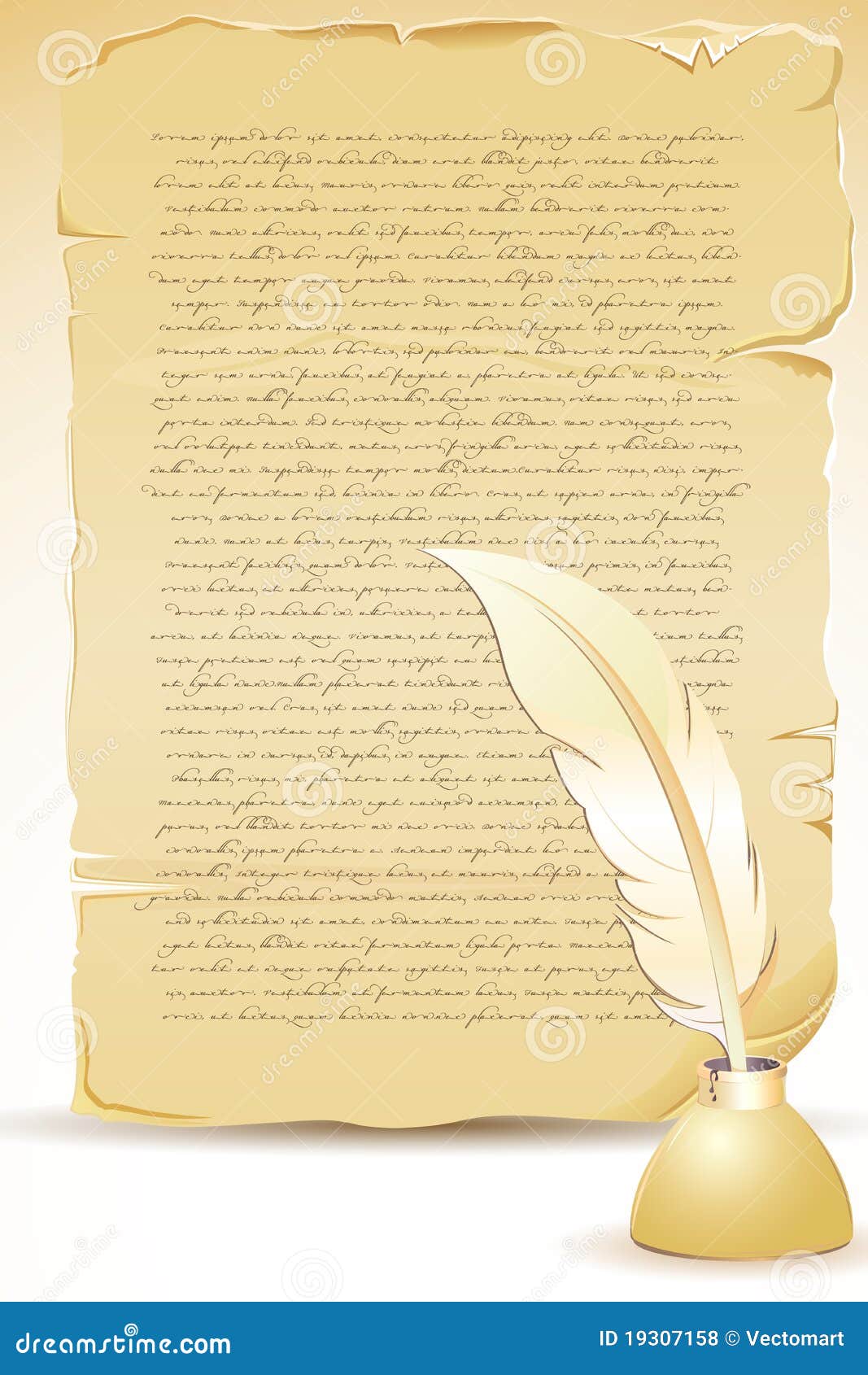 Oude Brief vector illustratie. Illustration of voorwerp - 19307158