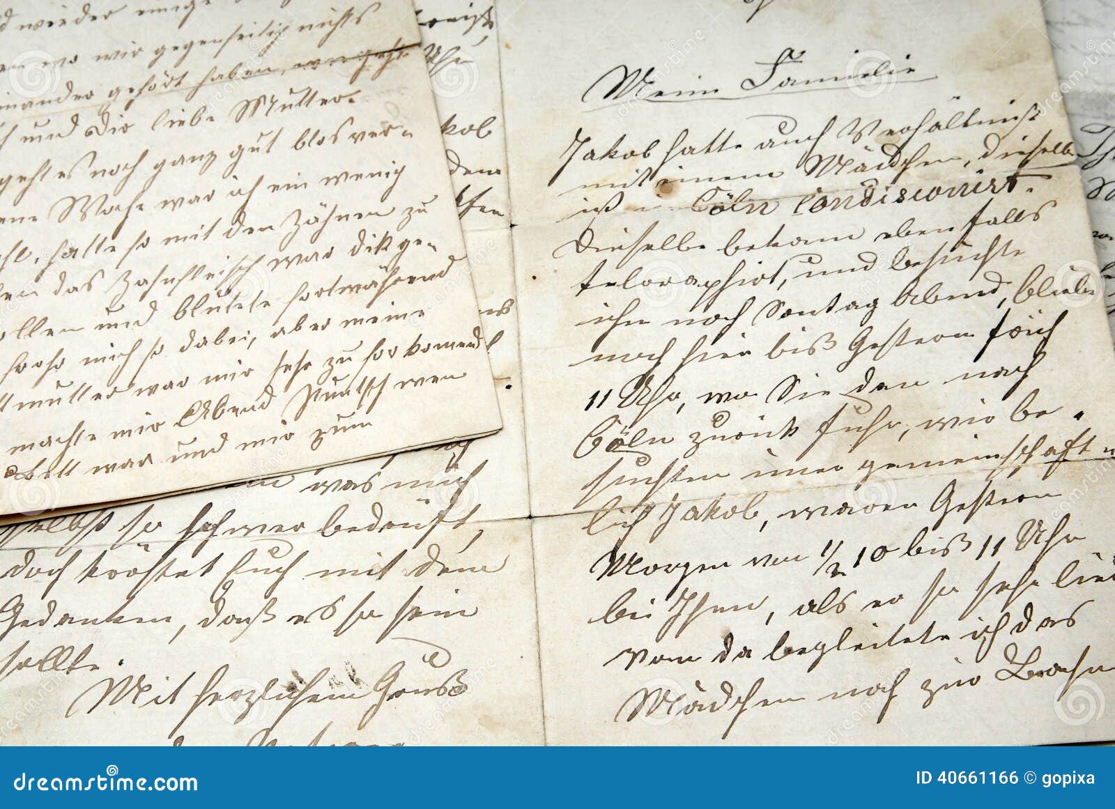 Oude brief stock foto. Image of handschrift, scriptie - 40661166