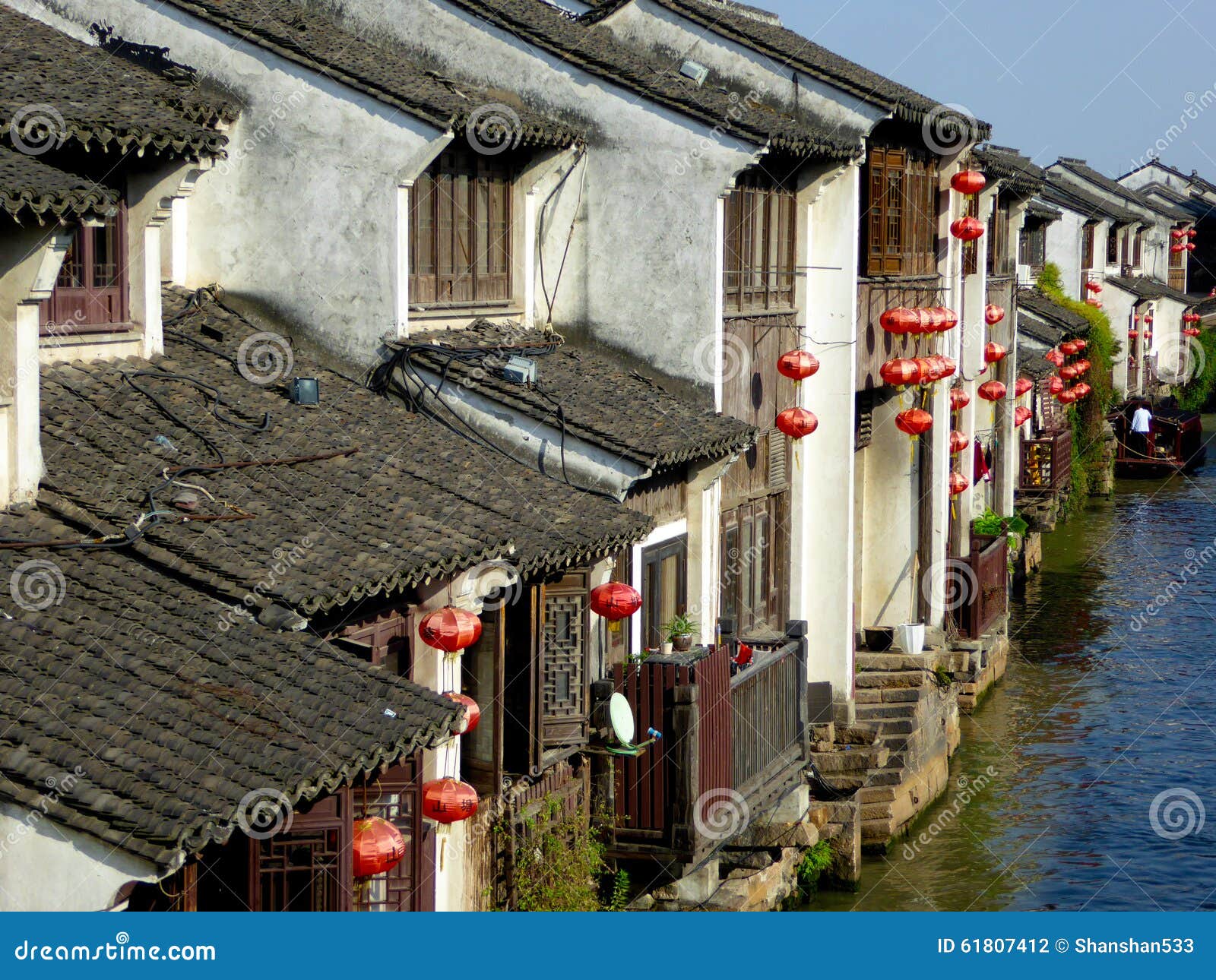 Oude De Stadsmening Van Shan Tang Stock Foto - Image of lager, chinees ...