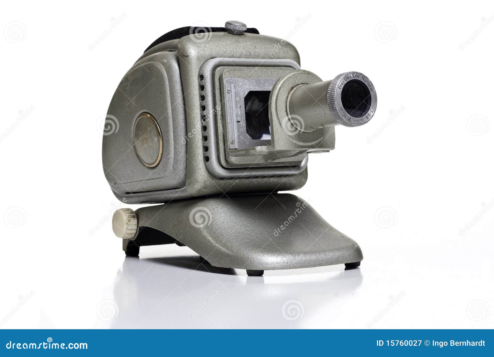 Oude diaprojector stock afbeelding. Image of blauw, licht - 15760027