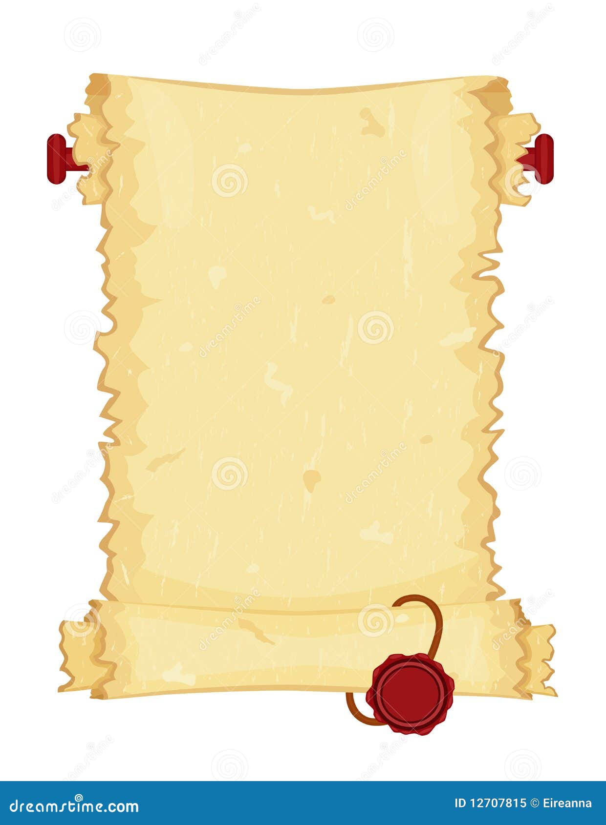 Oude document rol vector illustratie. Illustration of rood - 12707815