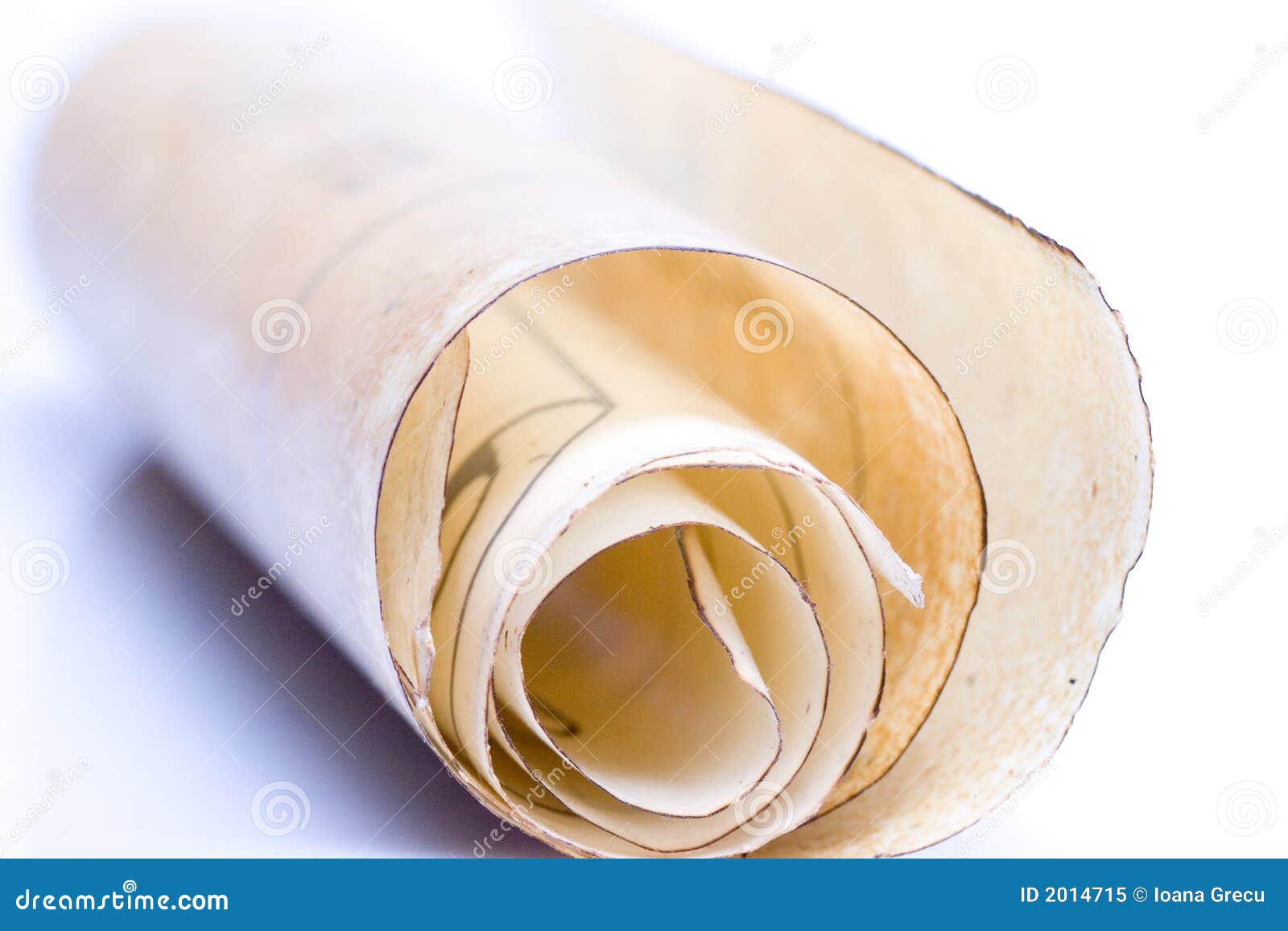 Oude document rol stock afbeelding. Image of perkament - 2014715