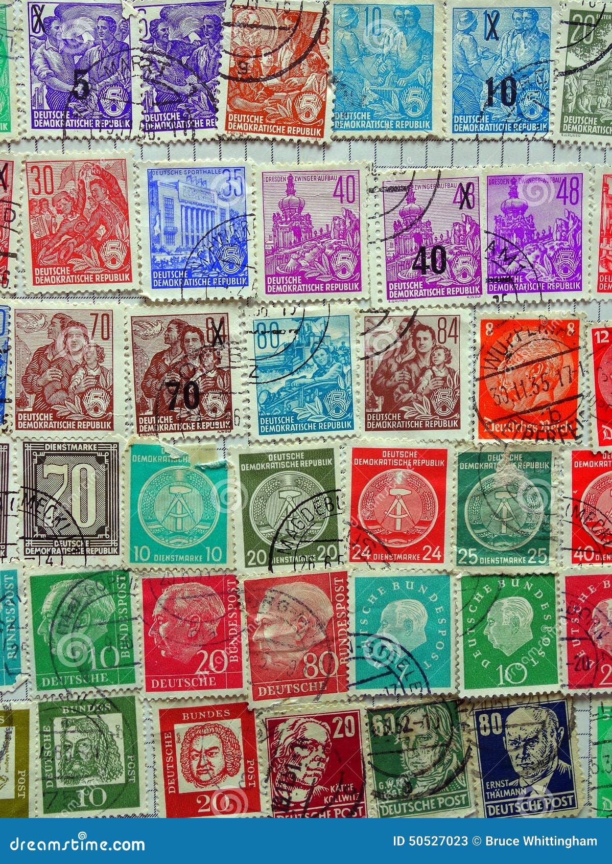 Oude Duitse Postzegels redactionele stock foto. Image of oost - 50527023