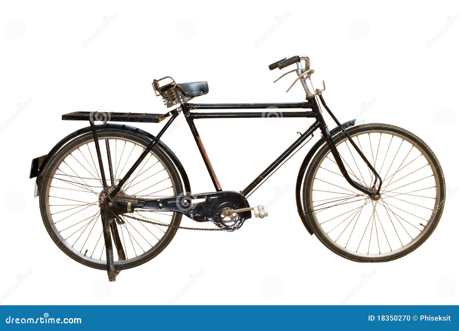 Oude fiets stock foto. Image of zwart, hoekig, sport - 18350270