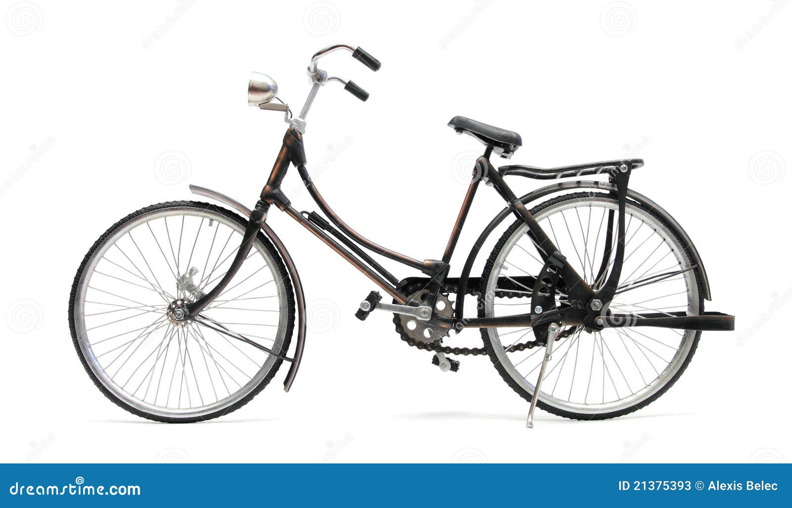 Oude fiets stock afbeelding. Image of bijtend, fiets - 21375393
