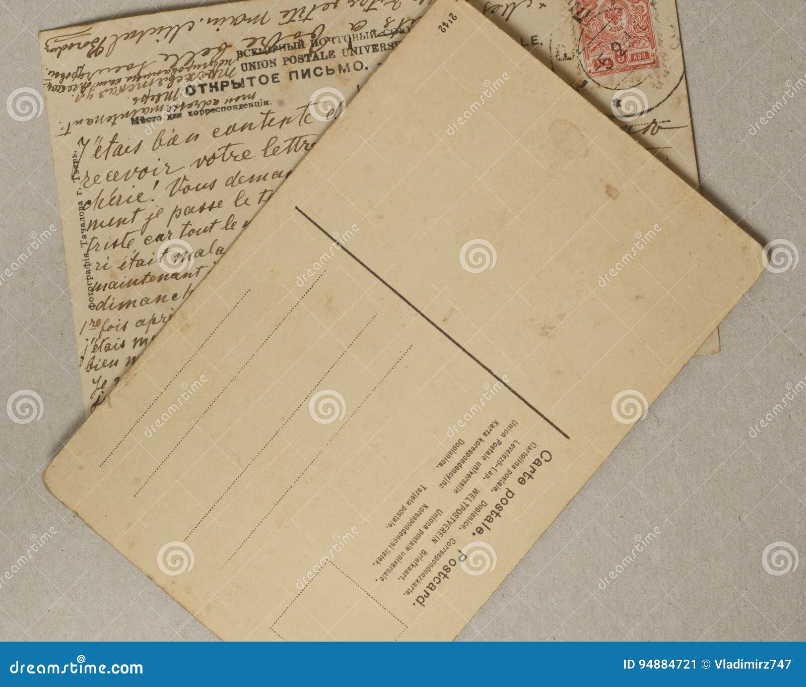 Oude gele briefkaart stock afbeelding. Image of frankrijk - 94884721