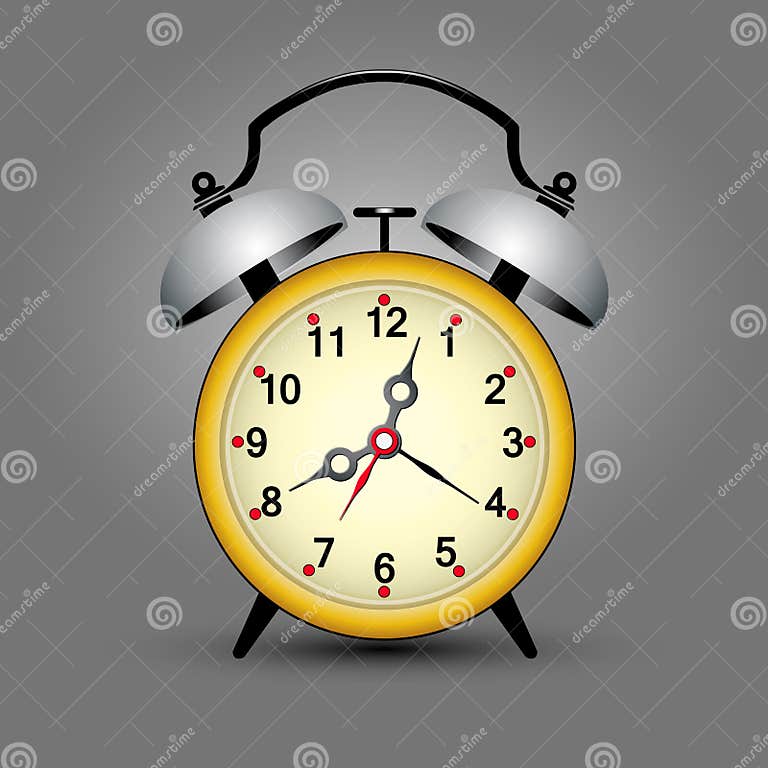 Oude gele klok vector illustratie. Illustration of klassiek - 23206295