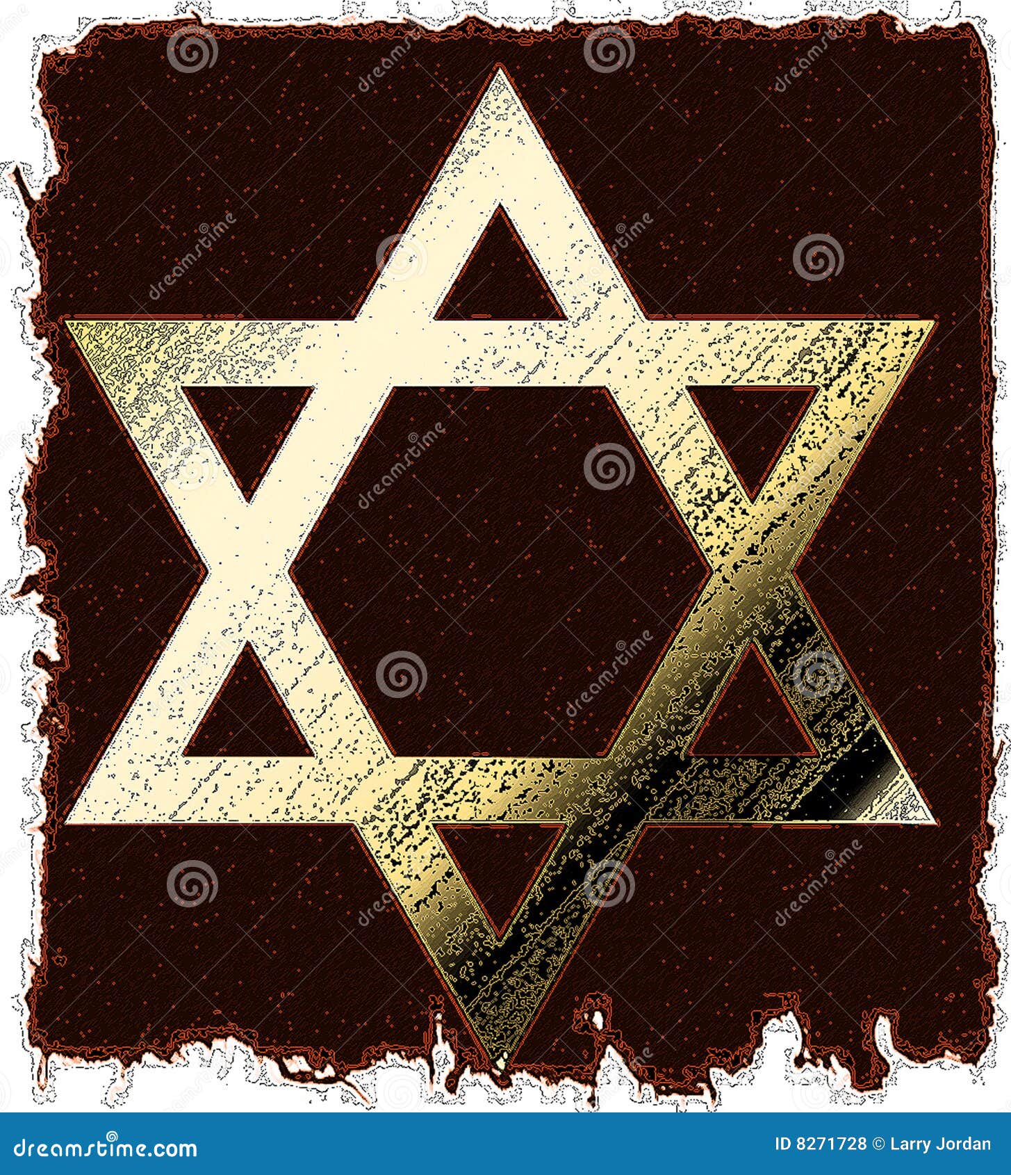 Oude Gouden Jodenster stock illustratie. Illustration of hanukkah - 8271728