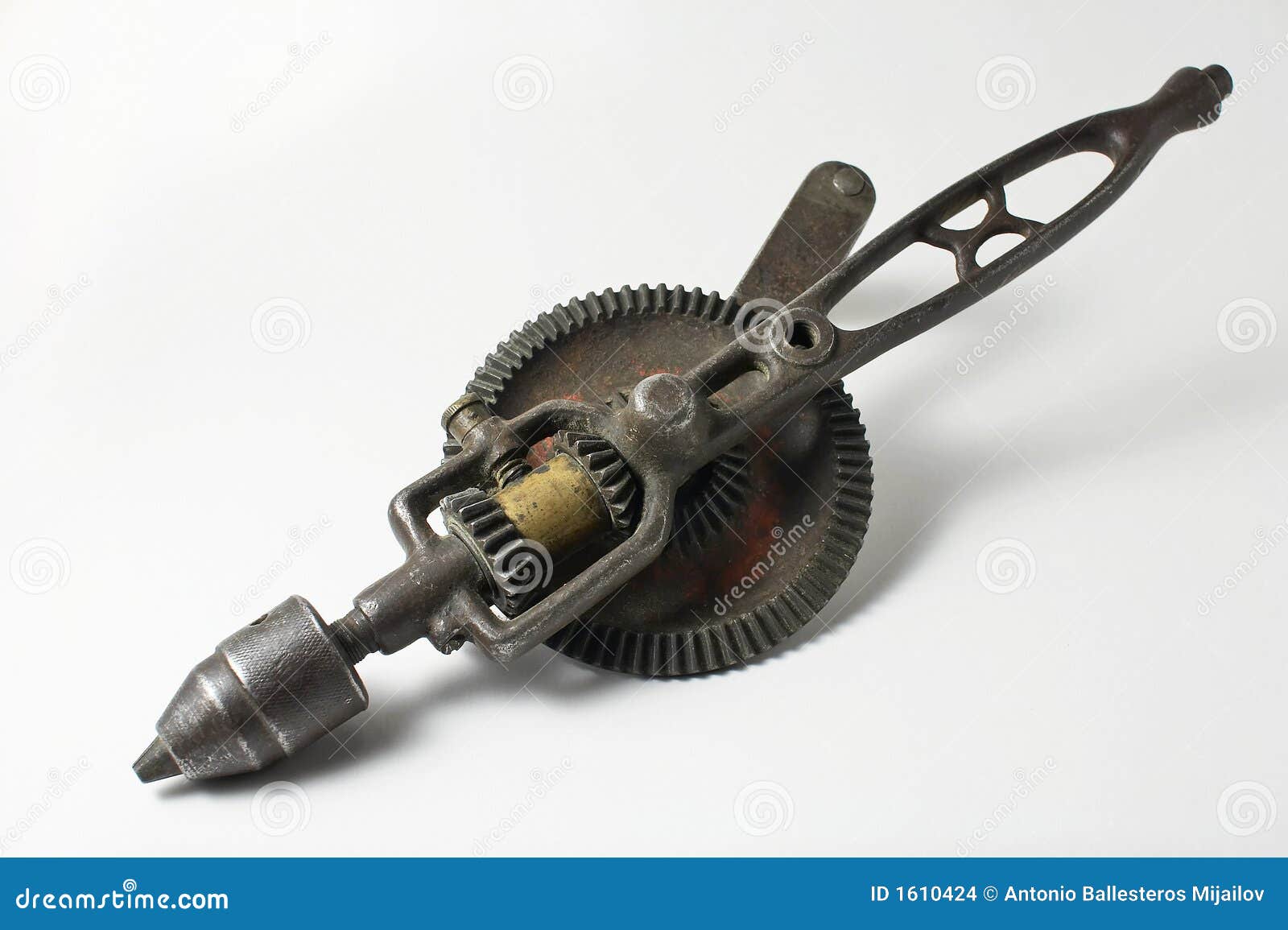 Oude handboor stock foto. Image of wiel, metaalbewerking - 1610424